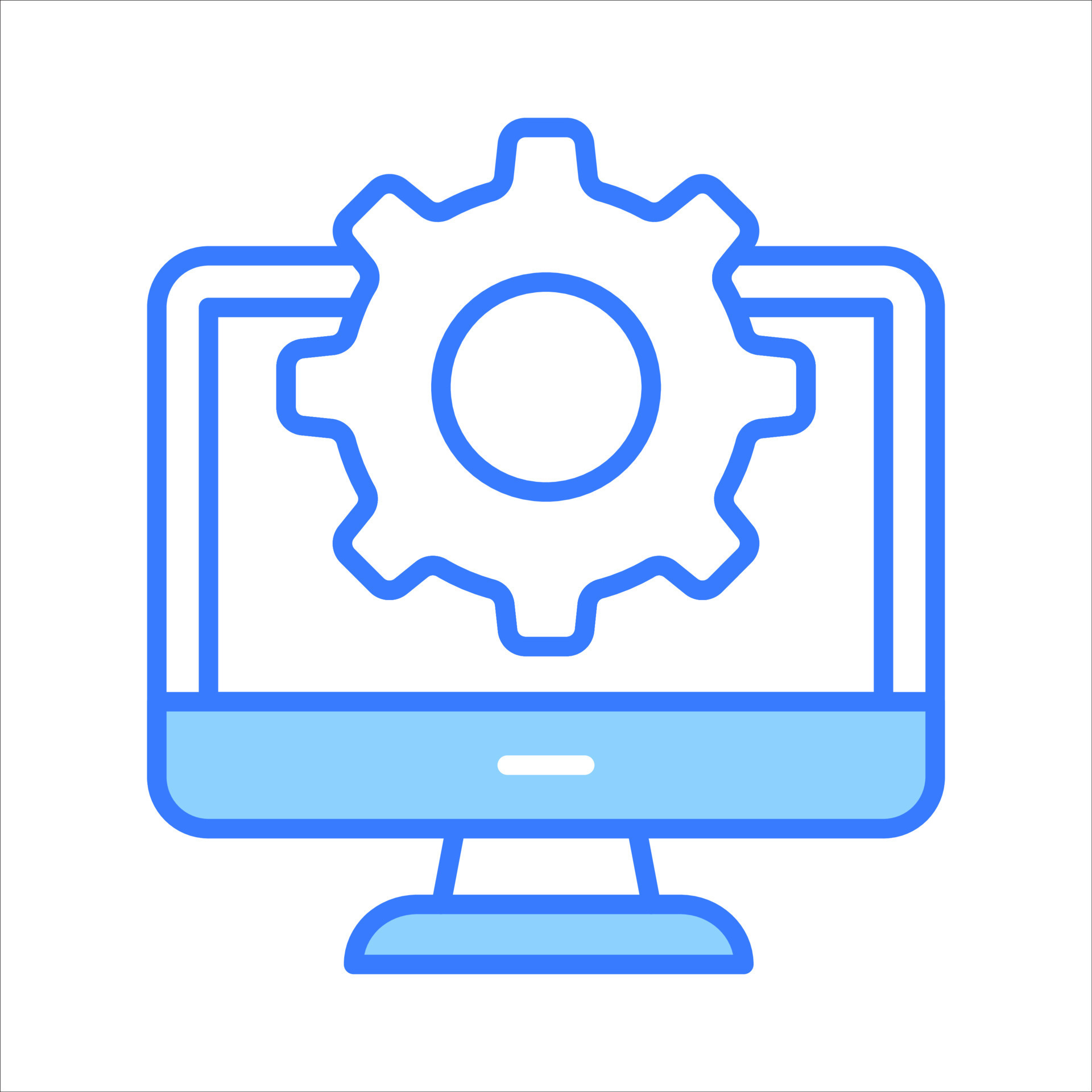 Computer setting vector design in trendy style, system configuration icon 24149829 Vector Art at ...