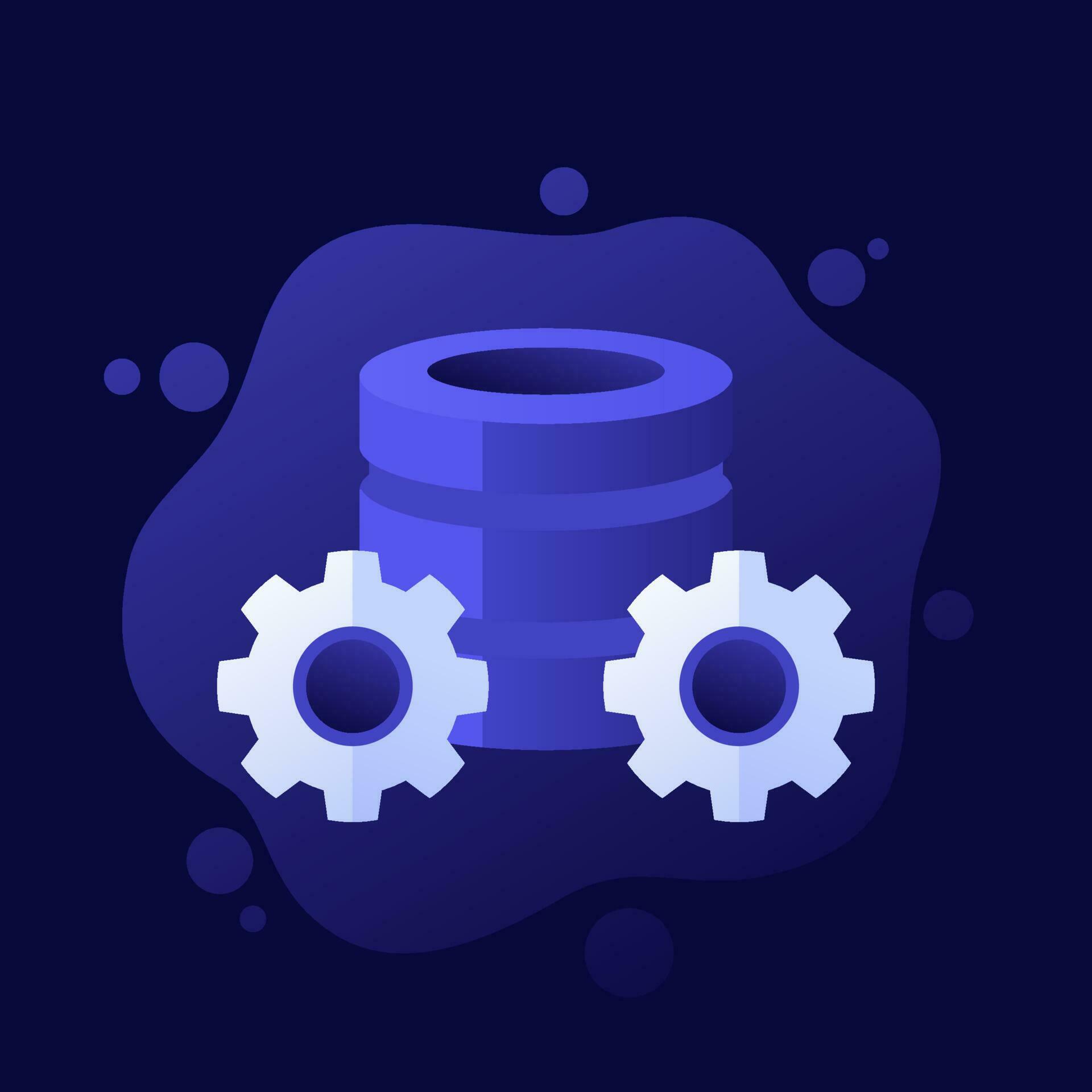 database maintenance icon, vector design 24149921 Vector Art at Vecteezy