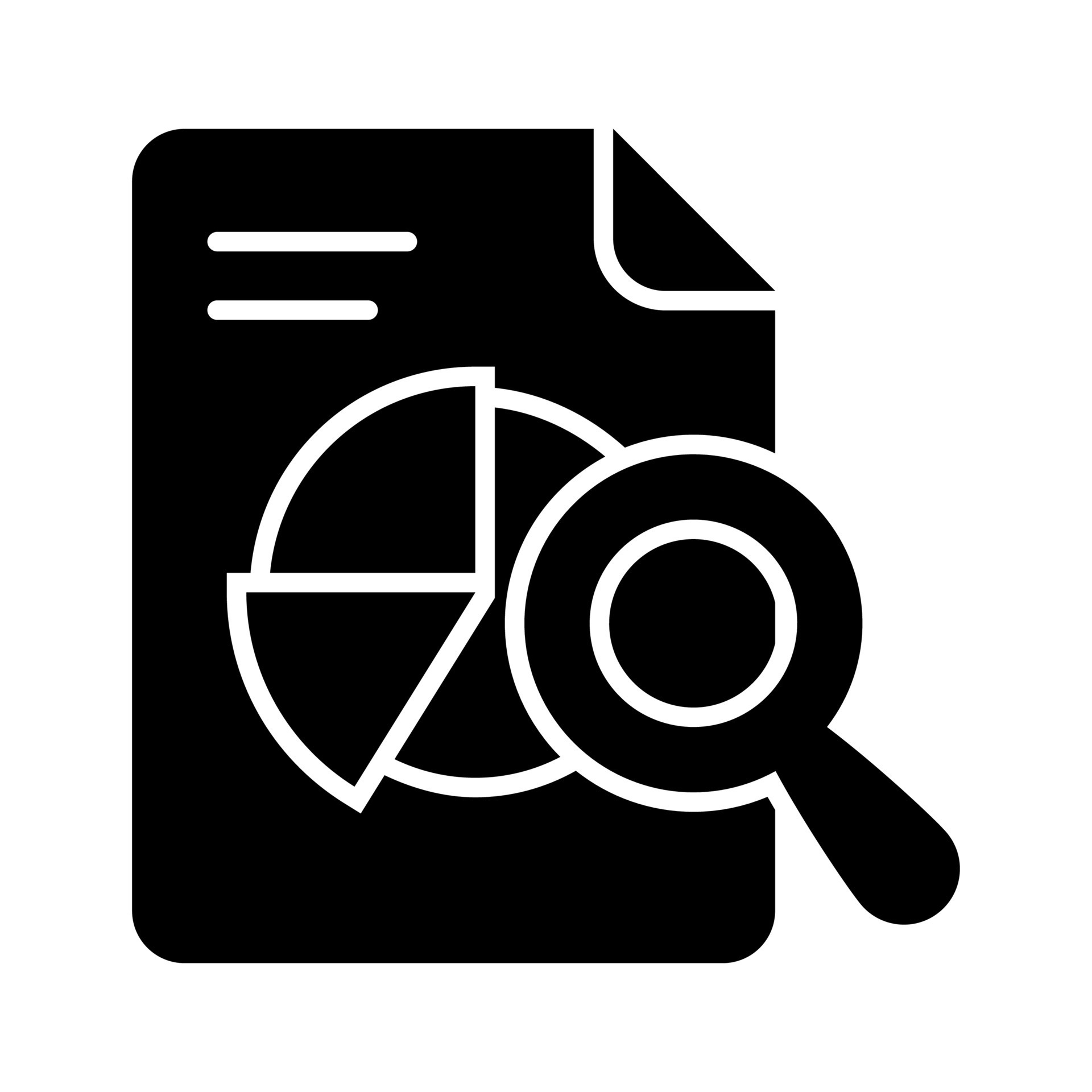 Pie Chart On Sheet With Magnifier Showing Vector Design Of Data pie-chart-on-sheet-with-magnifier-showing-vector-design-of-data