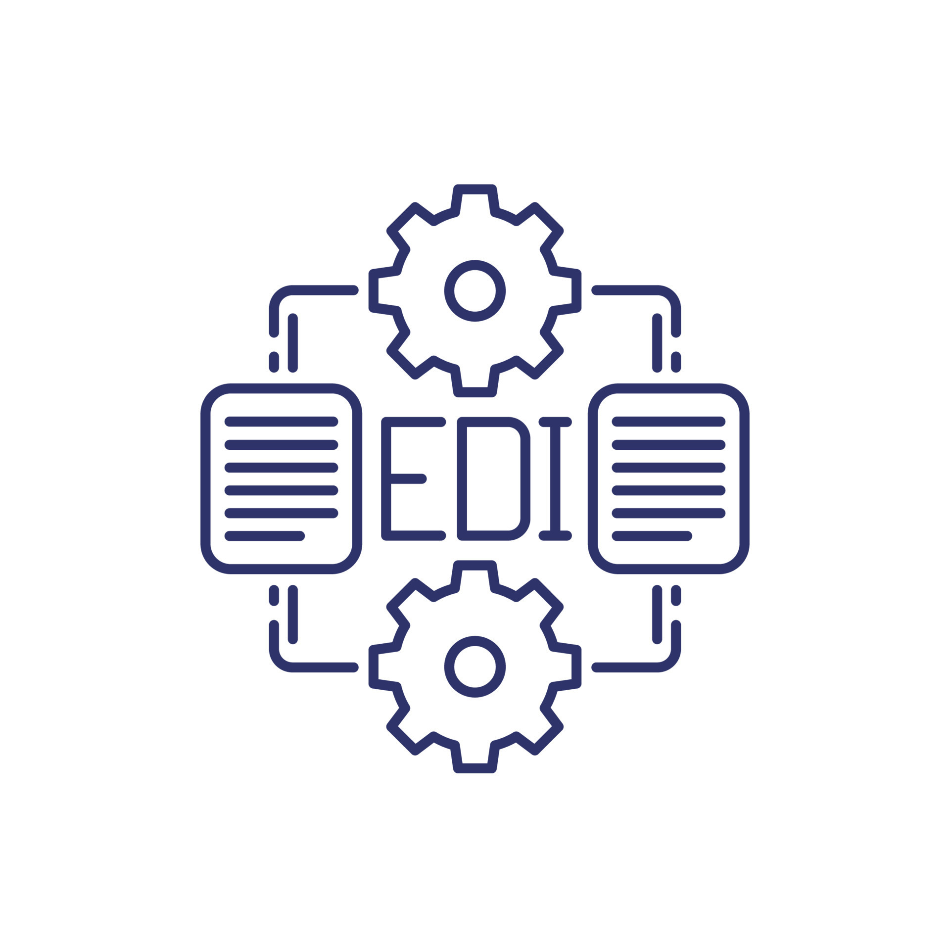 EDI icon, Electronic Data Interchange line design 24150022 Vector Art ... EDI icon, Electronic Data Interchange line design 24150022 Vector Art ...