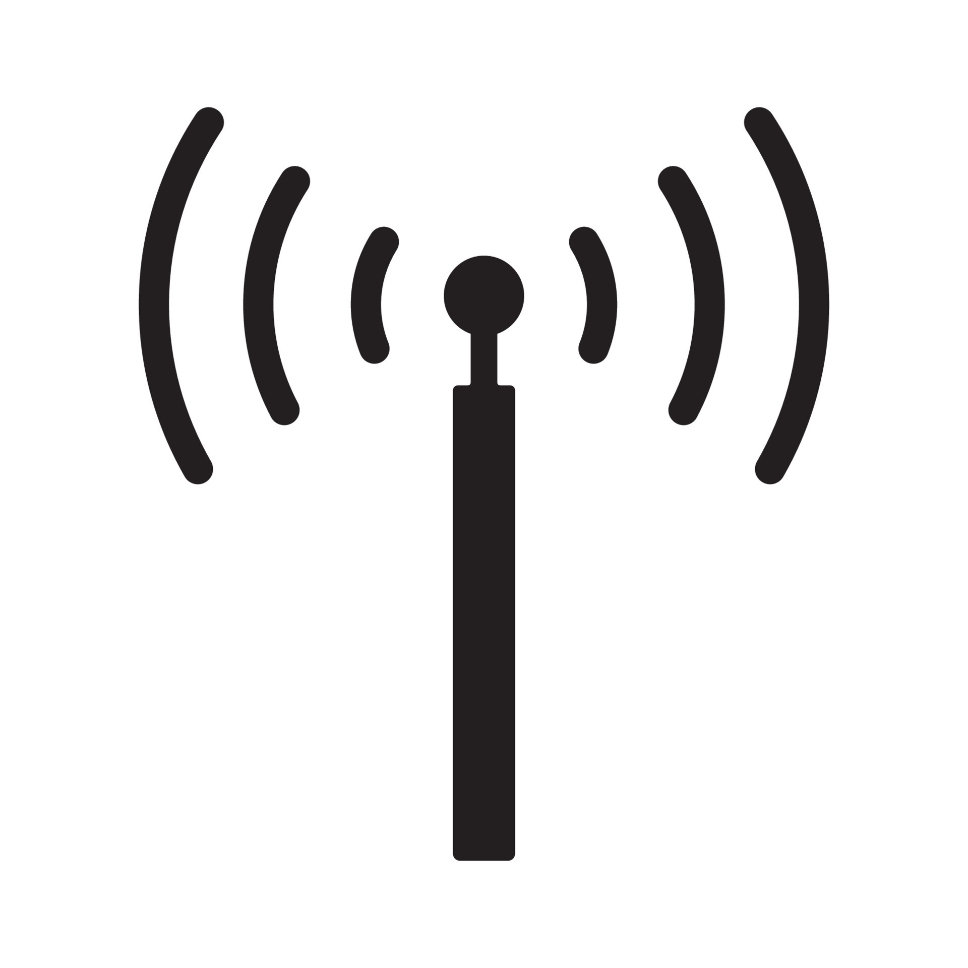 Signal icon vector 24150136 Vector Art at Vecteezy