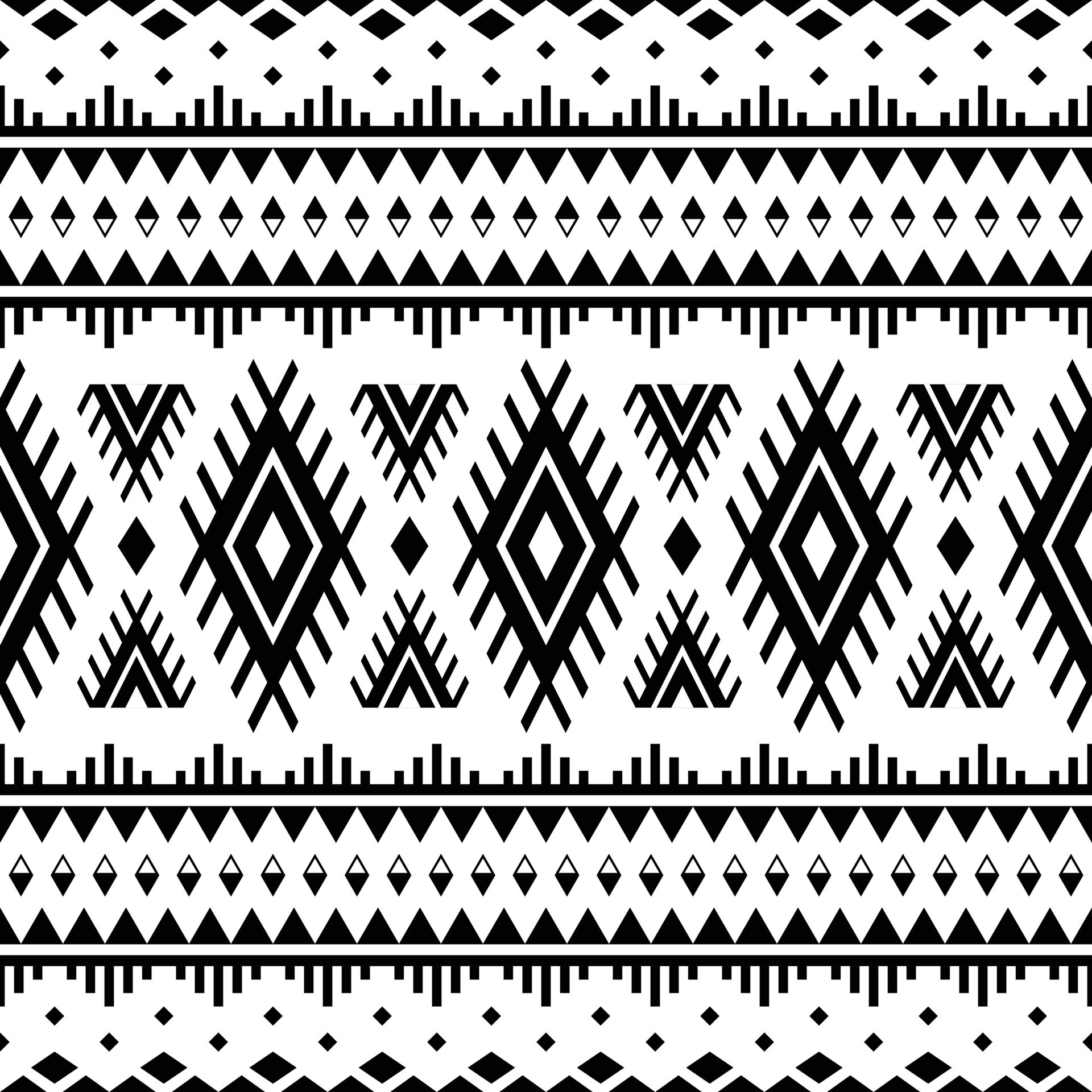Black And White Native American Patterns And Designs