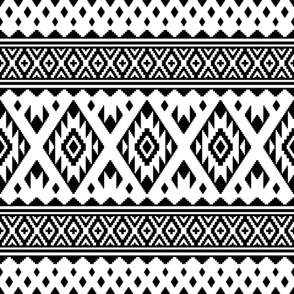 Aztec tribal seamless vector pattern. Abstract ethnic geometric pixel ...