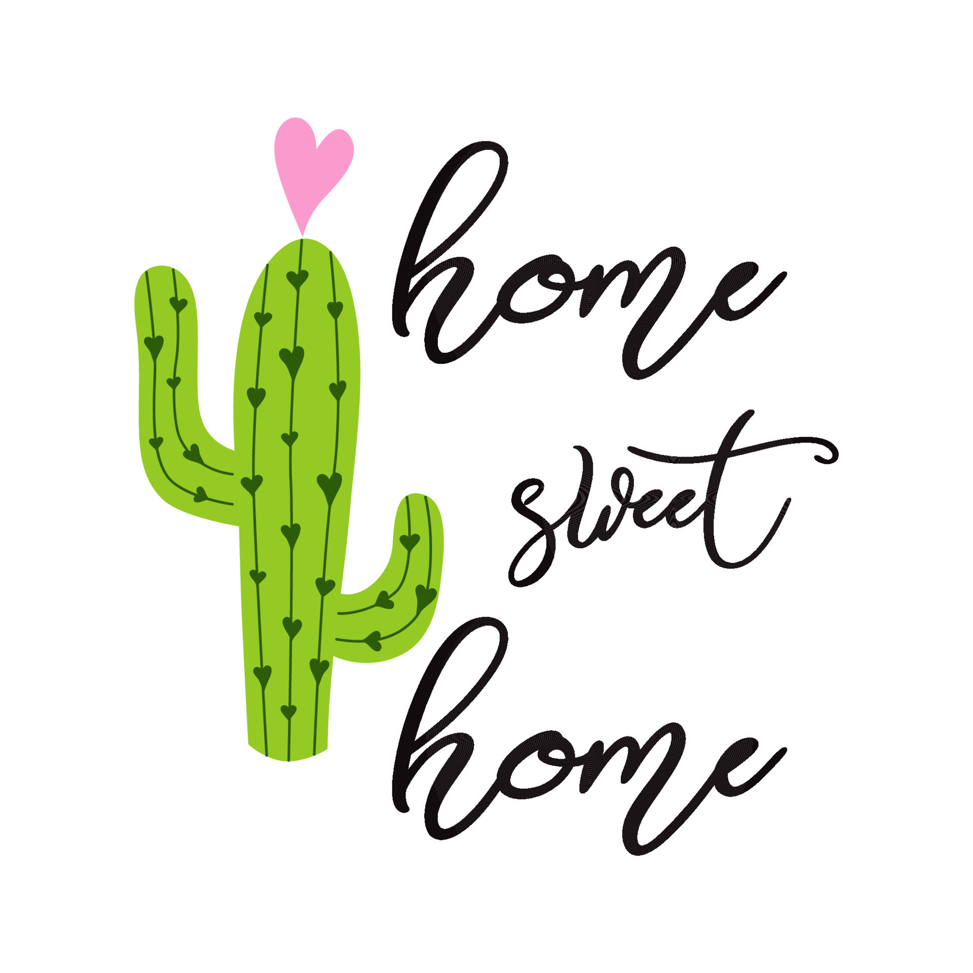hogar dulce hom bandera espinoso cactus con corazón y inspirador citar ... hogar dulce hom bandera espinoso cactus con corazón y inspirador citar ...