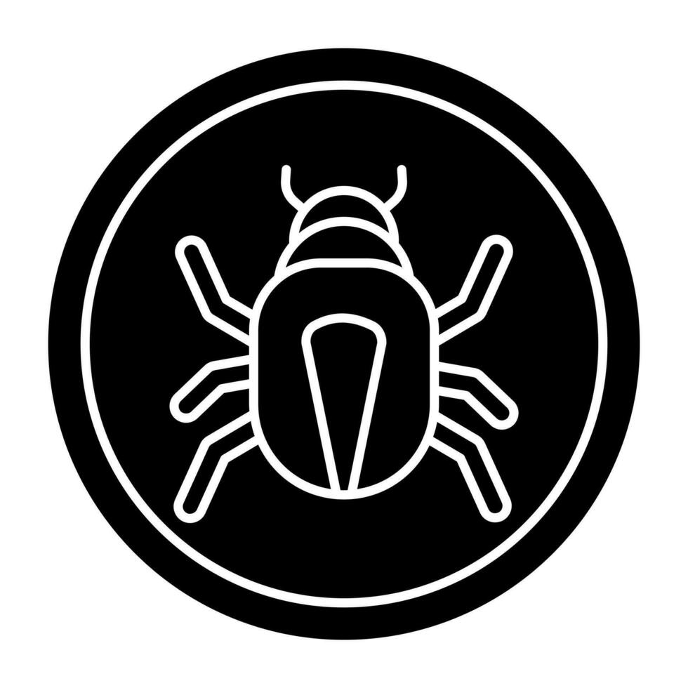 Conceptual solid design icon of bug 24152675 Vector Art at Vecteezy
