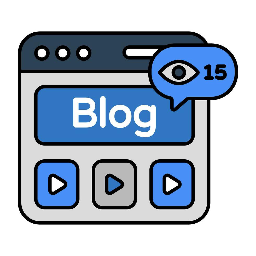 An icon design of web blog 24152928 Vector Art at Vecteezy