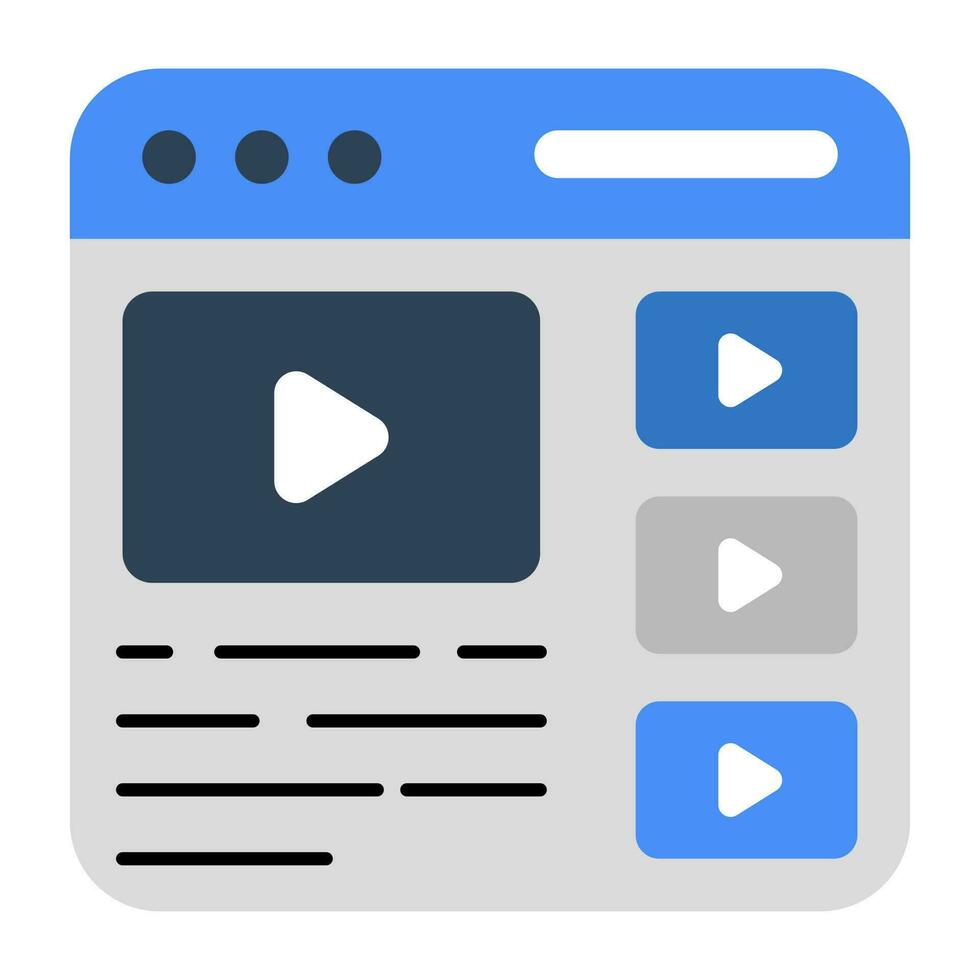 An icon design of web video 24153434 Vector Art at Vecteezy