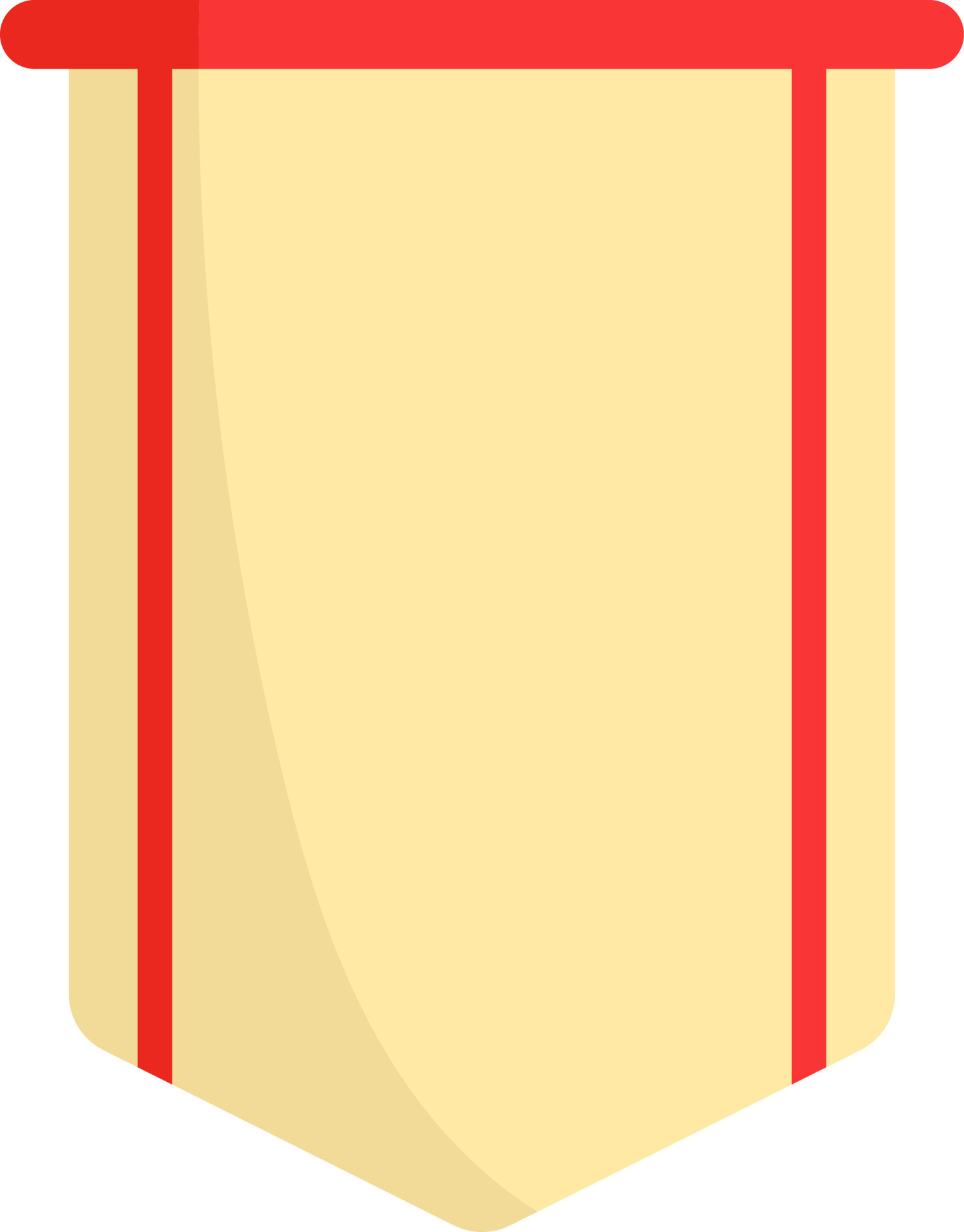 Red And Yellow Pennant Flag Icon In Flat Style. 24154086 Vector Art at ...