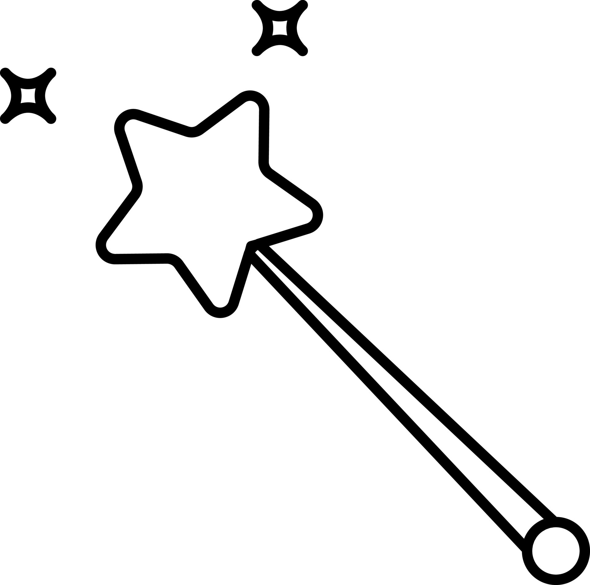 Black Linear Style Magic Stick Icon Or Symbol. 24154149 Vector Art at ... Black Linear Style Magic Stick Icon Or Symbol. 24154149 Vector Art at ...