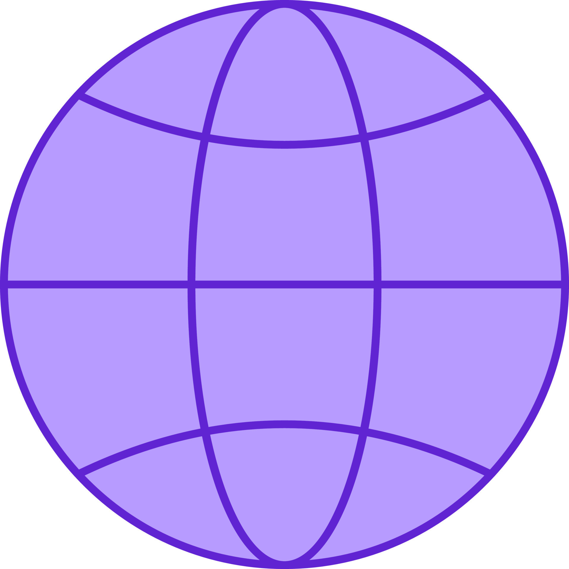 Isolated Wireframe Globe Icon In Violet Color. 24154459 Vector Art at ...
