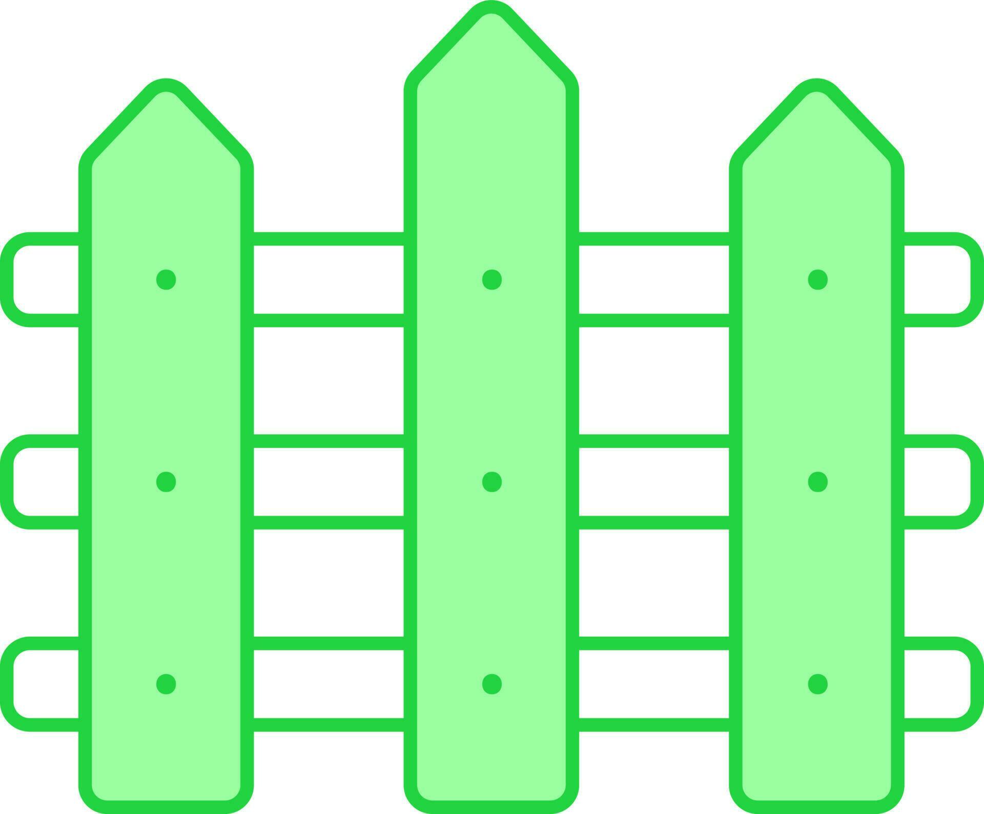 Green And White Fence Icon In Flat Style. 24154591 Vector Art at Vecteezy