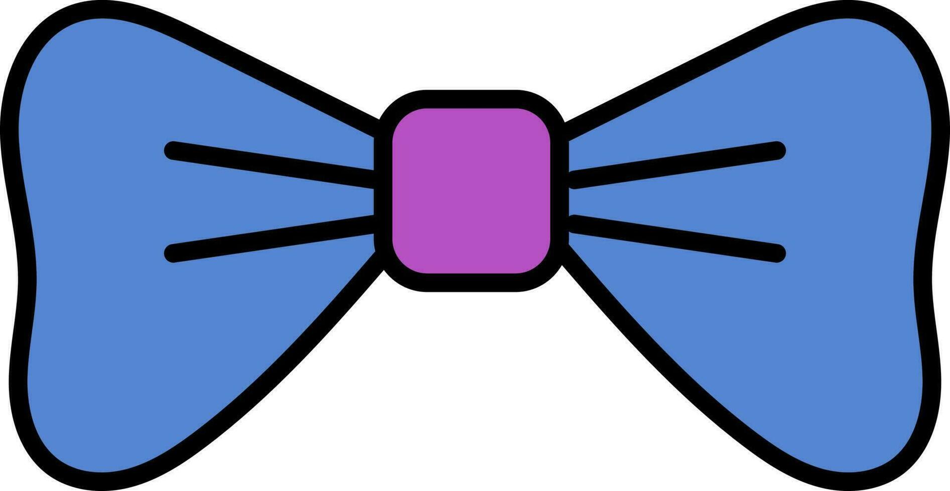 Isolated Bow Tie Icon Blue And Purple Color. 24155484 Vector Art at ...