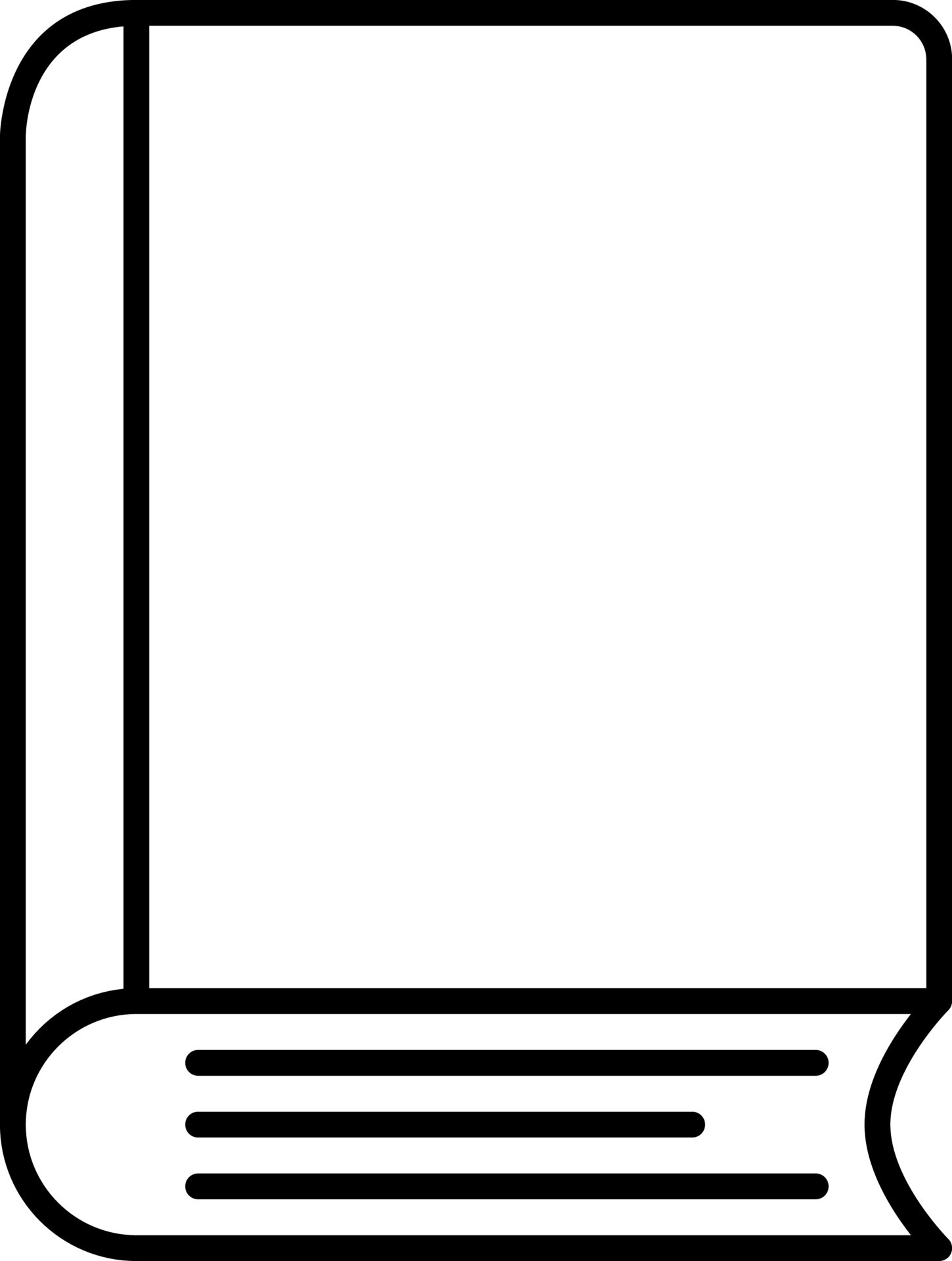 Black Thin Line Art Of Book Icon. 24156200 Vector Art at Vecteezy