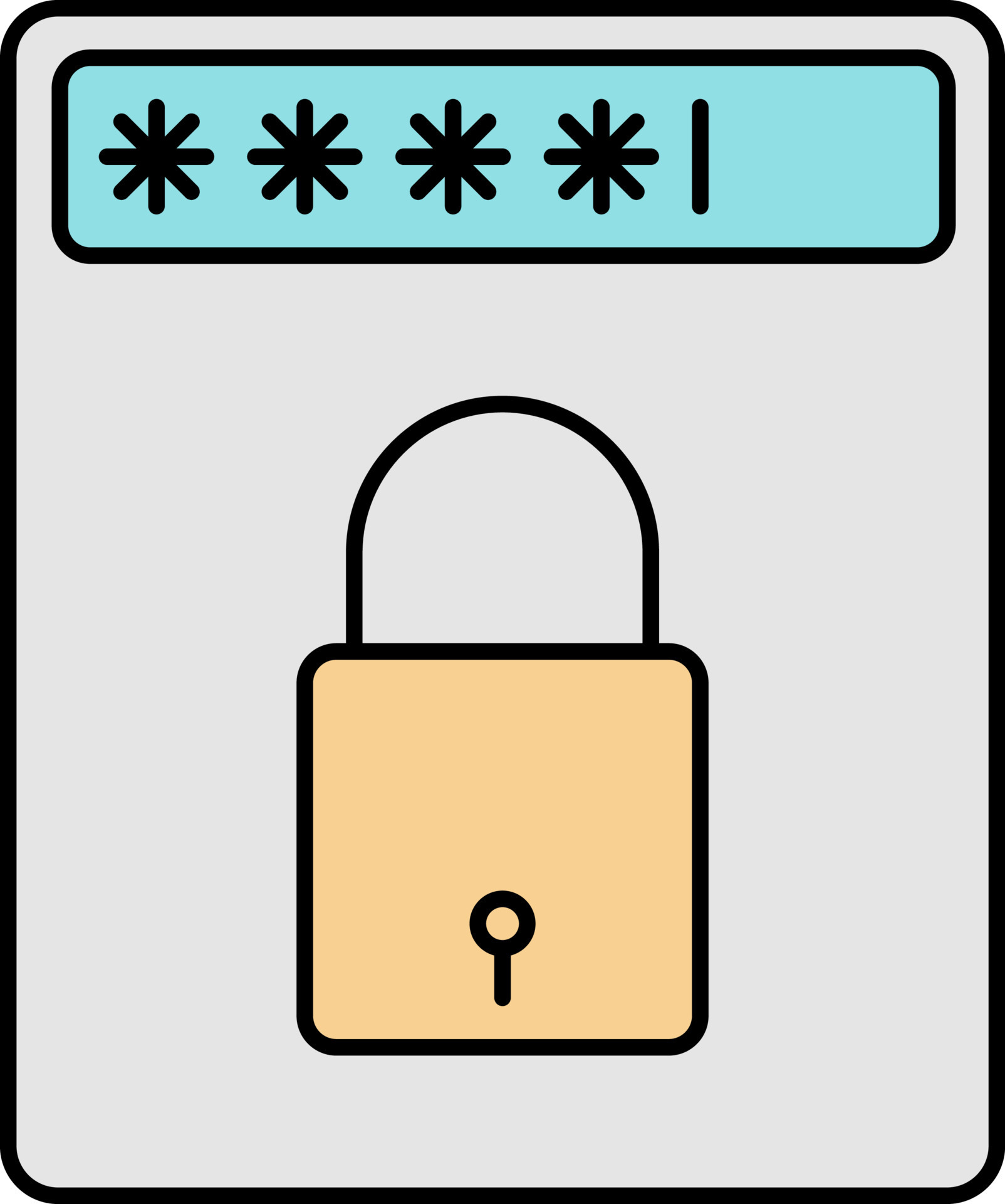 Tricolor Password Lock Code Display Icon Or Symbol. 24158017 Vector Art at Vecteezy