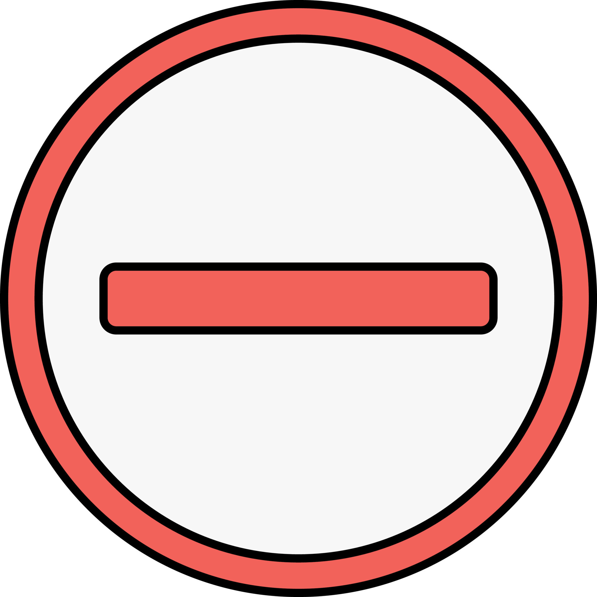 Minus Symbol Round Icon In Red Color. 24158110 Vector Art at Vecteezy