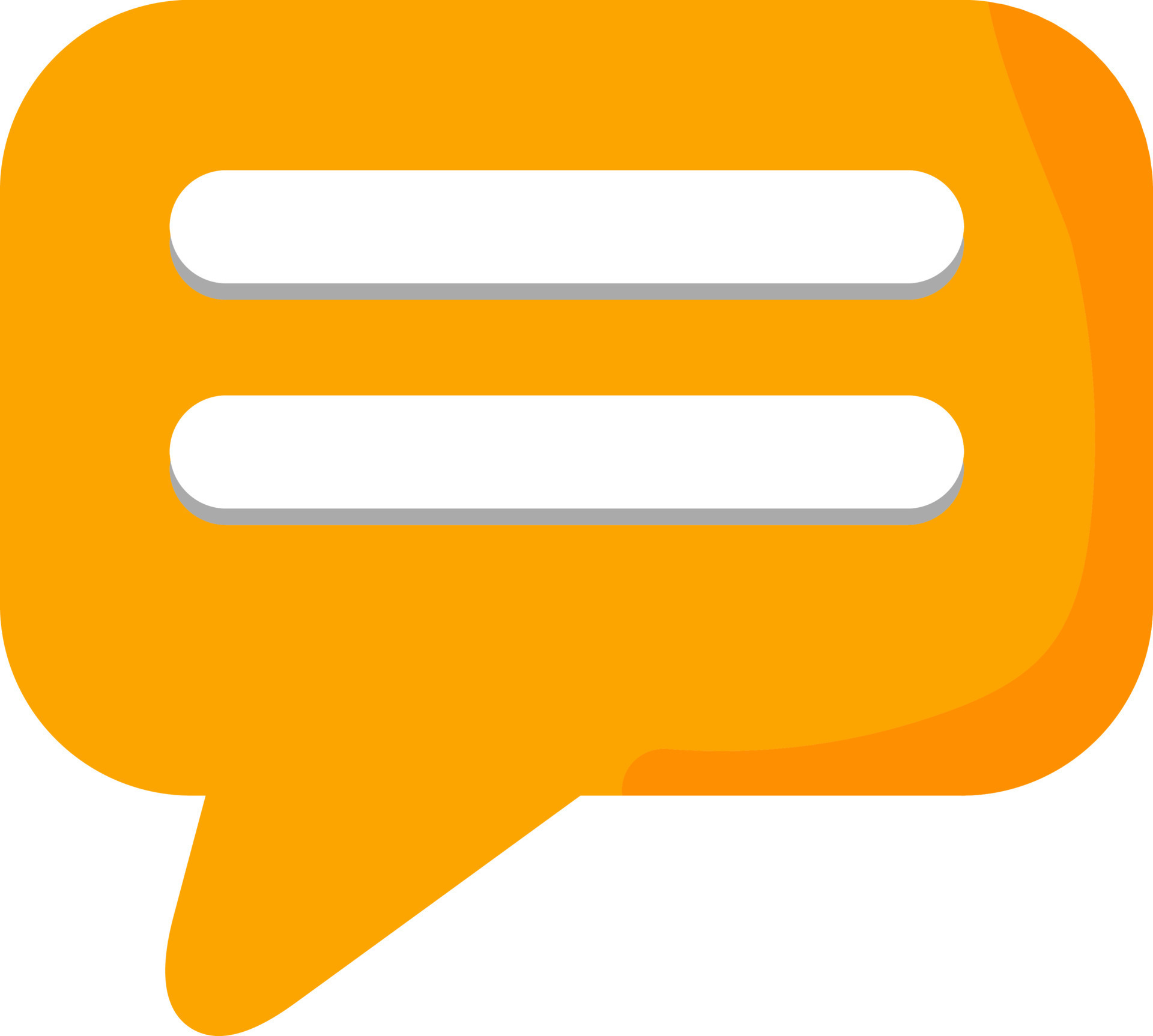 Message Bubble Icon In Orange And White Color. 24158230 Vector Art at ...