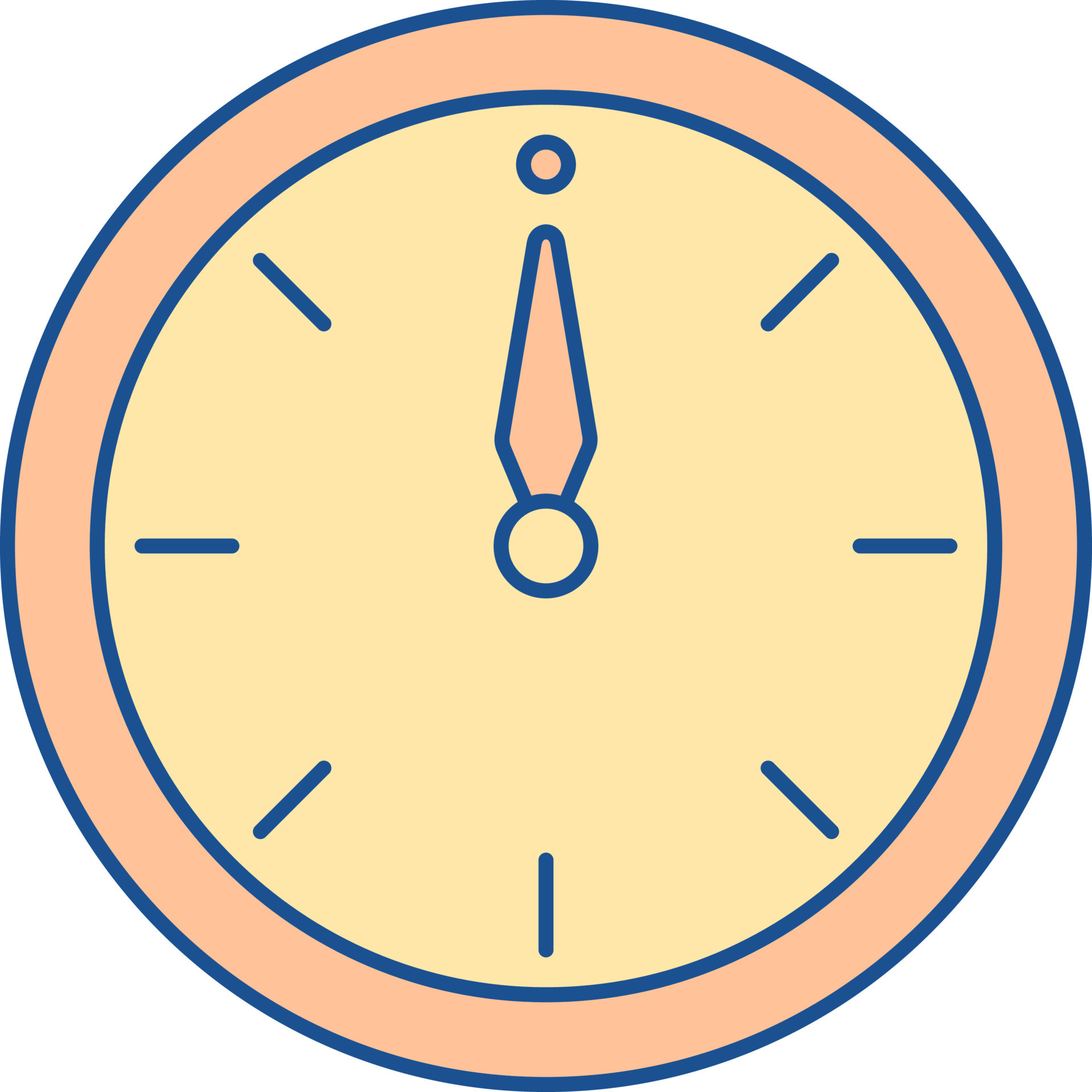 Smart Compass Icon In Orange Color 24158865 Vector Art At Vecteezy