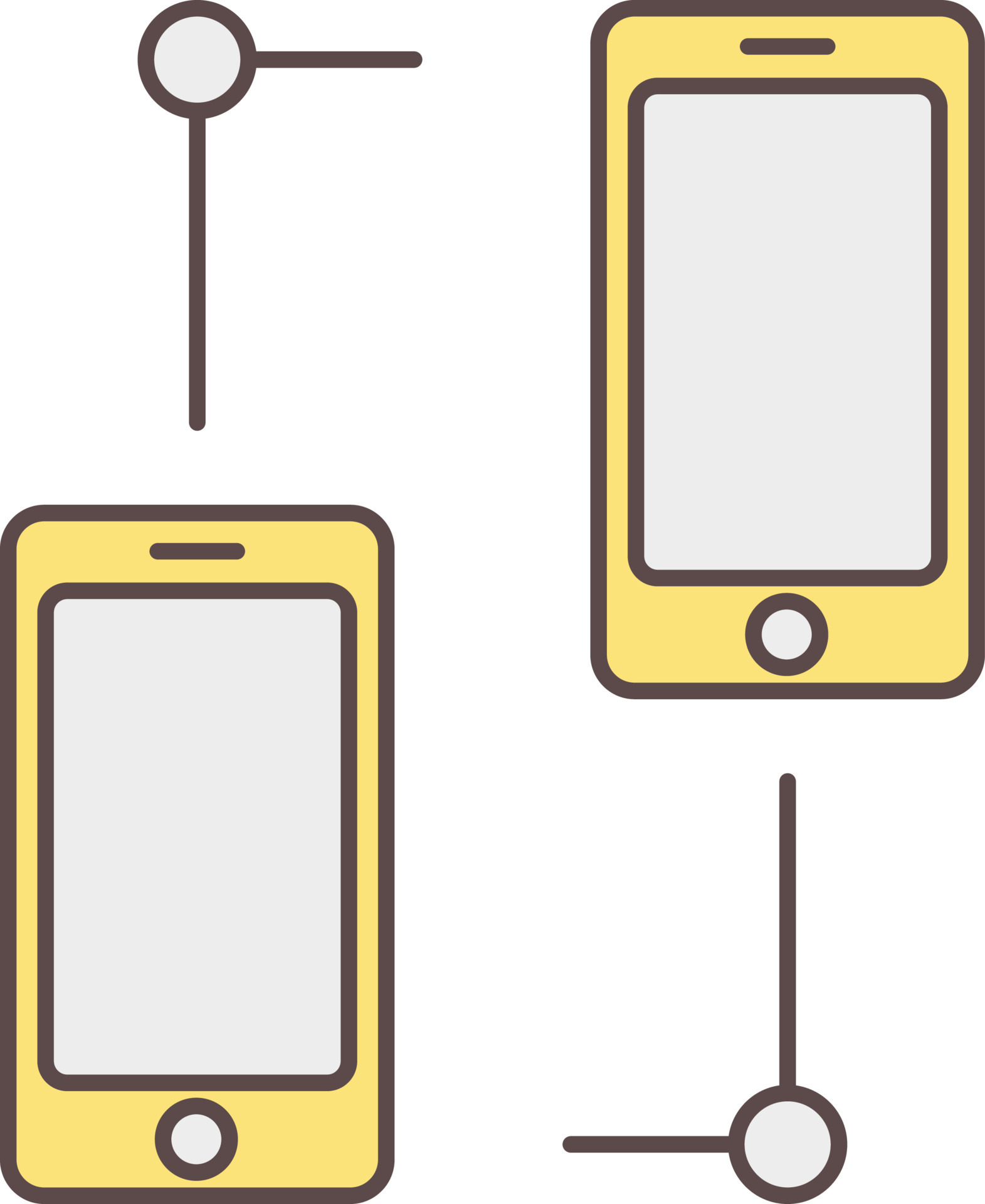 Yellow Mobile Connection Icon In Flat Style 24160277 Vector Art At Vecteezy