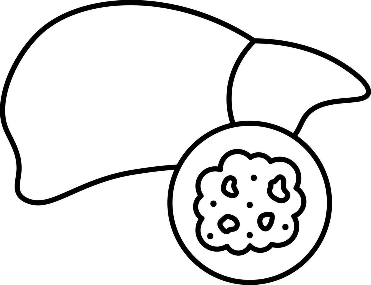 Liver Cancer Or Disease Icon In Black Thin Line Art 24160733 Vector Art At Vecteezy