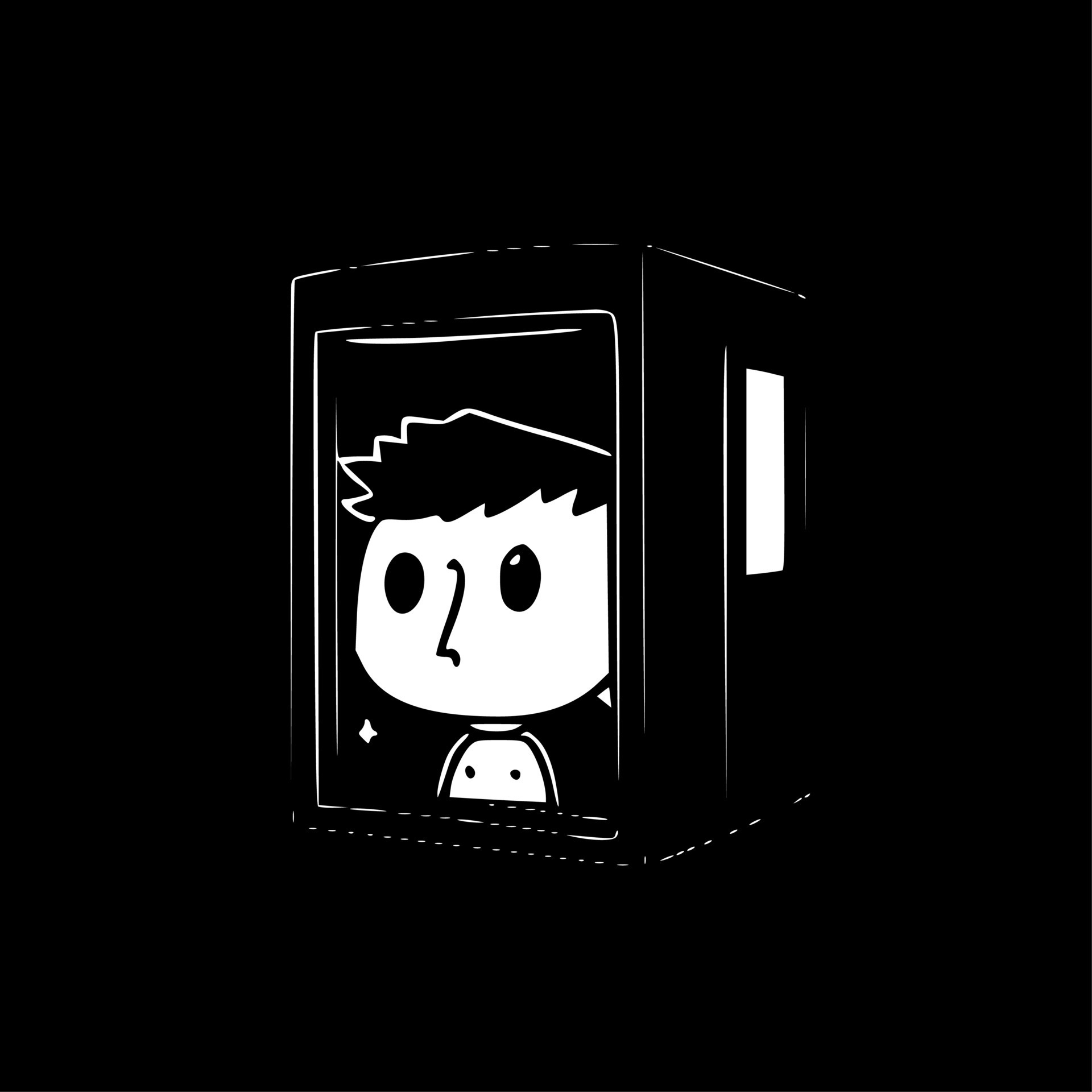 Lightbox, Minimalist and Simple Silhouette - Vector illustration ...