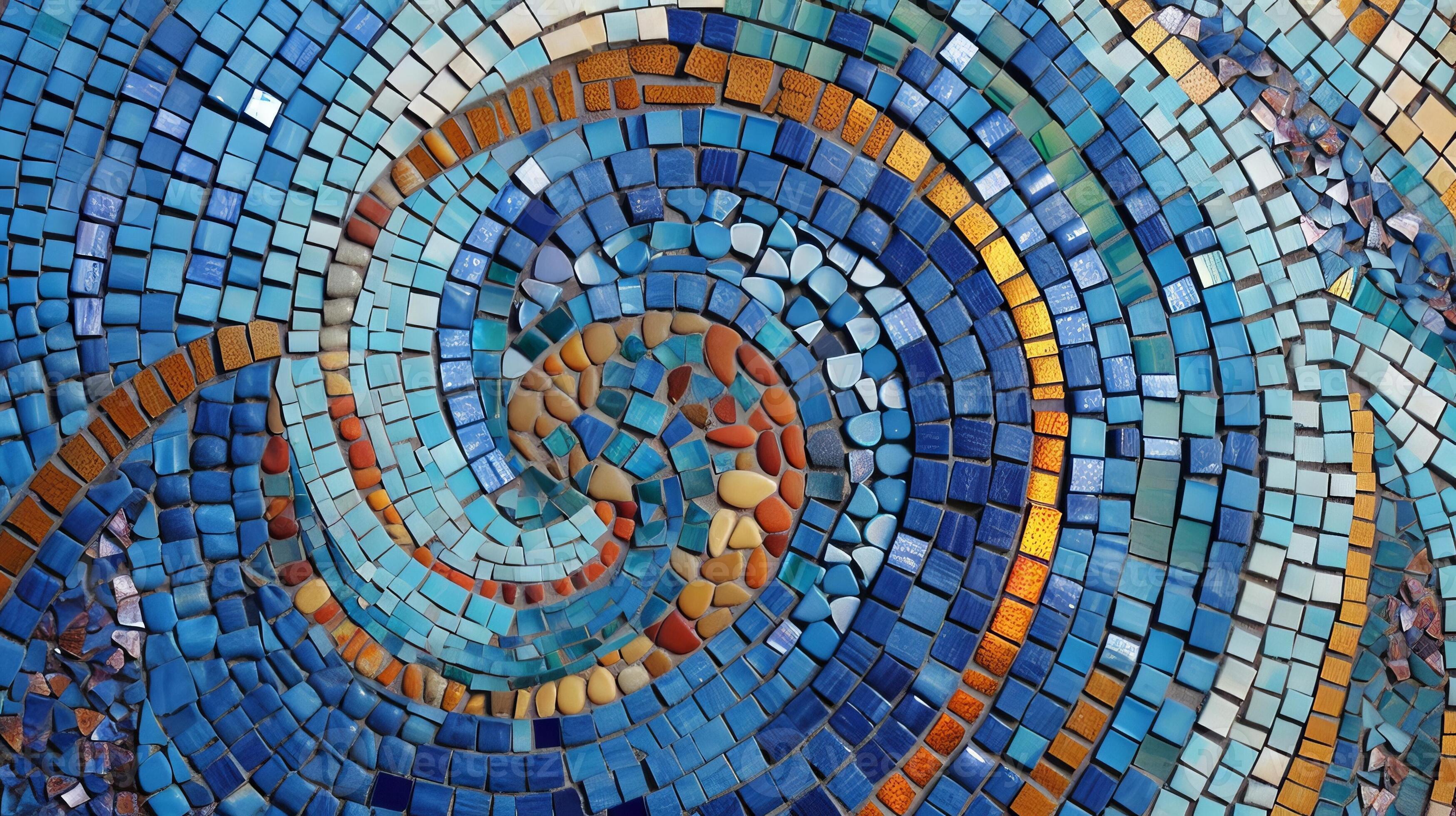 un detallado mosaico diseño, exhibiendo intrincado patrones y colores. generativo ai 24161515 ...