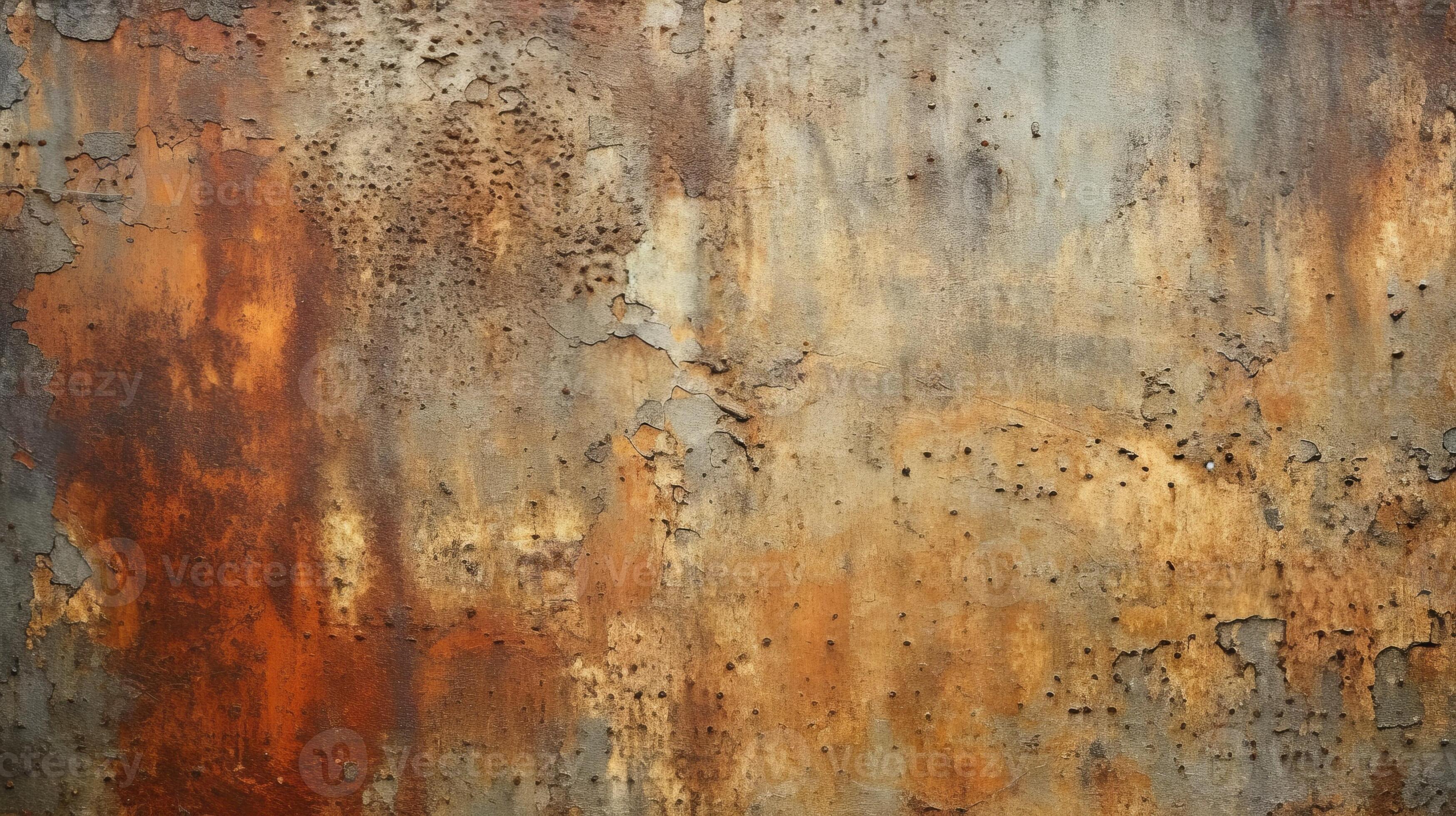 A heavily corroded rusted metal surface with texture and color variations. 24161747 Stock Photo ...