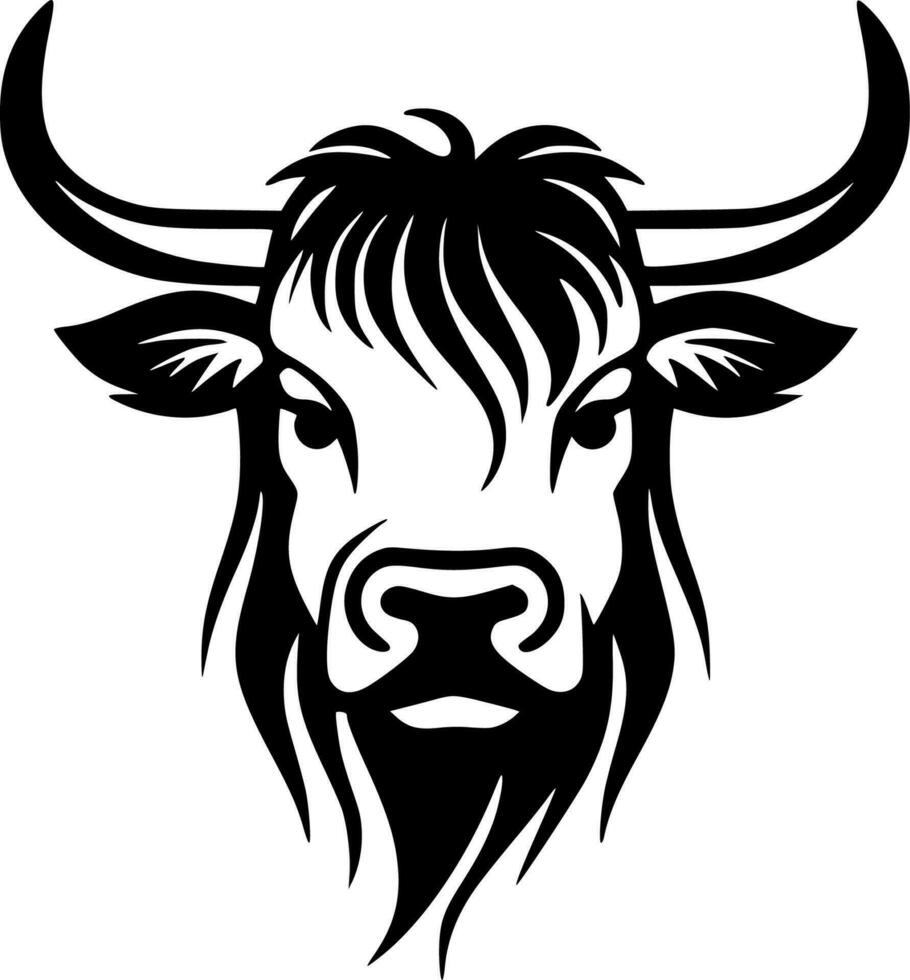 Highland Cow Minimalist And Simple Silhouette Vector Illustration 24163179 Vector Art At Vecteezy