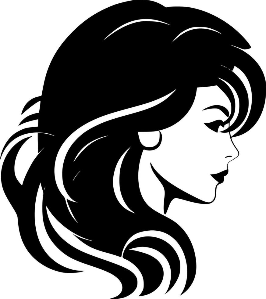 Hair Minimalist And Simple Silhouette Vector Illustration 24164864