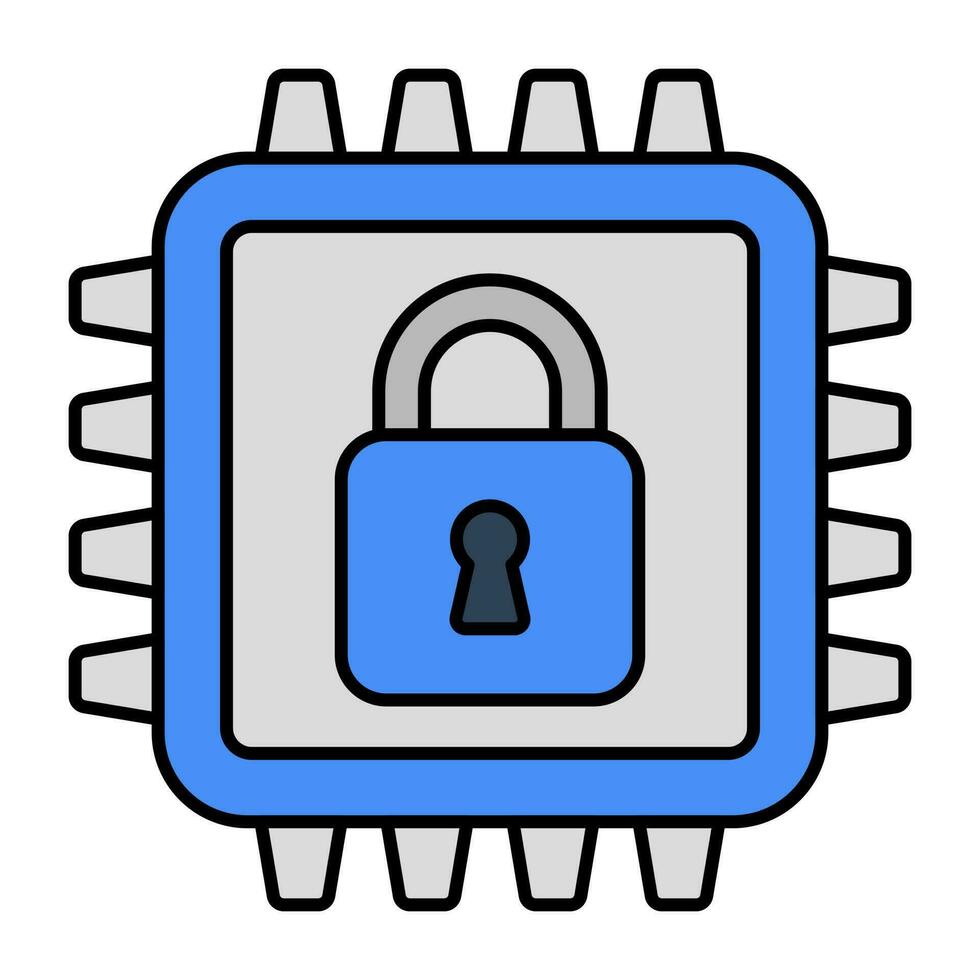 Premium Download Icon Of Secure Microchip 24167253 Vector Art At Vecteezy