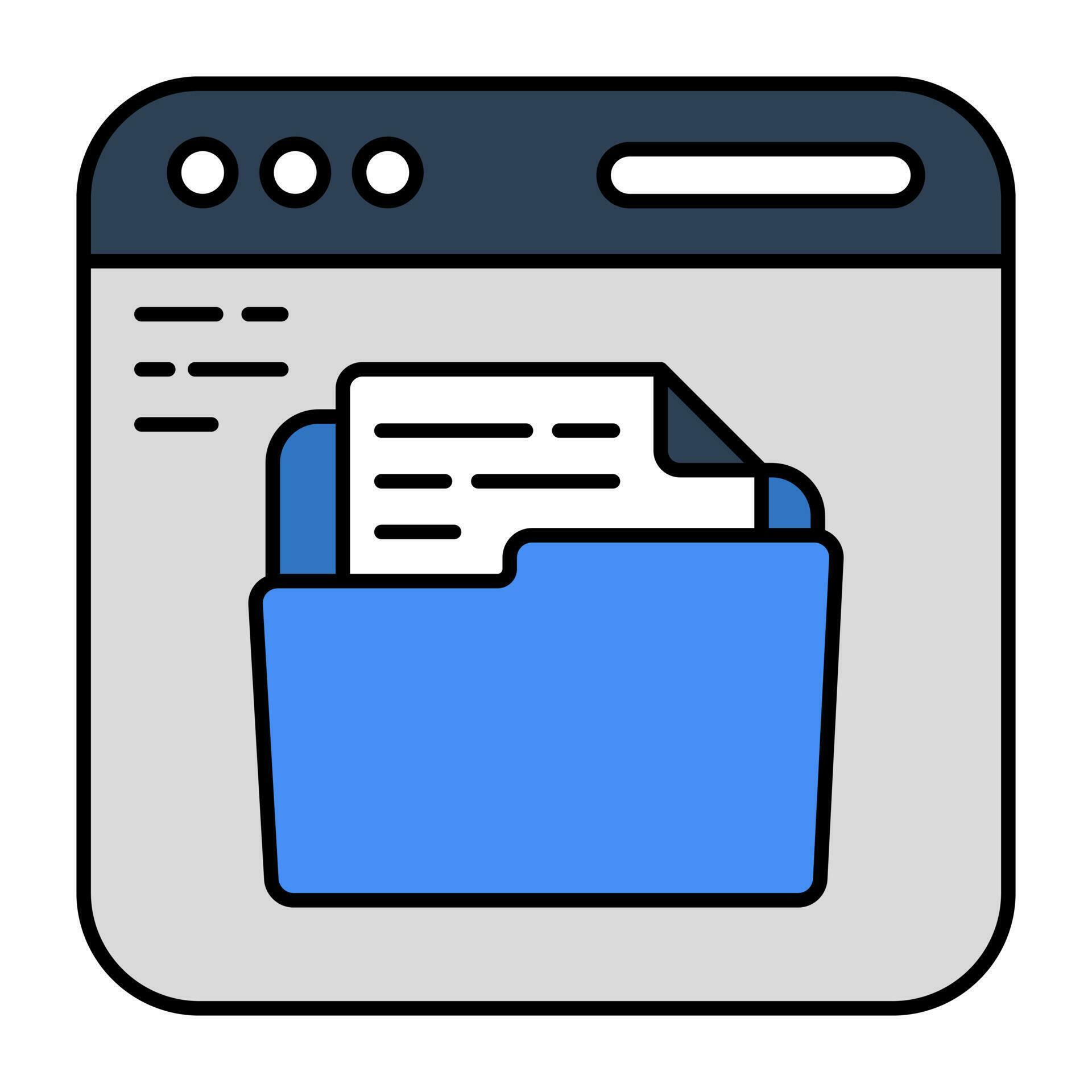 Web folder icon in flat design isolated on white background 24167833 Vector Art at Vecteezy