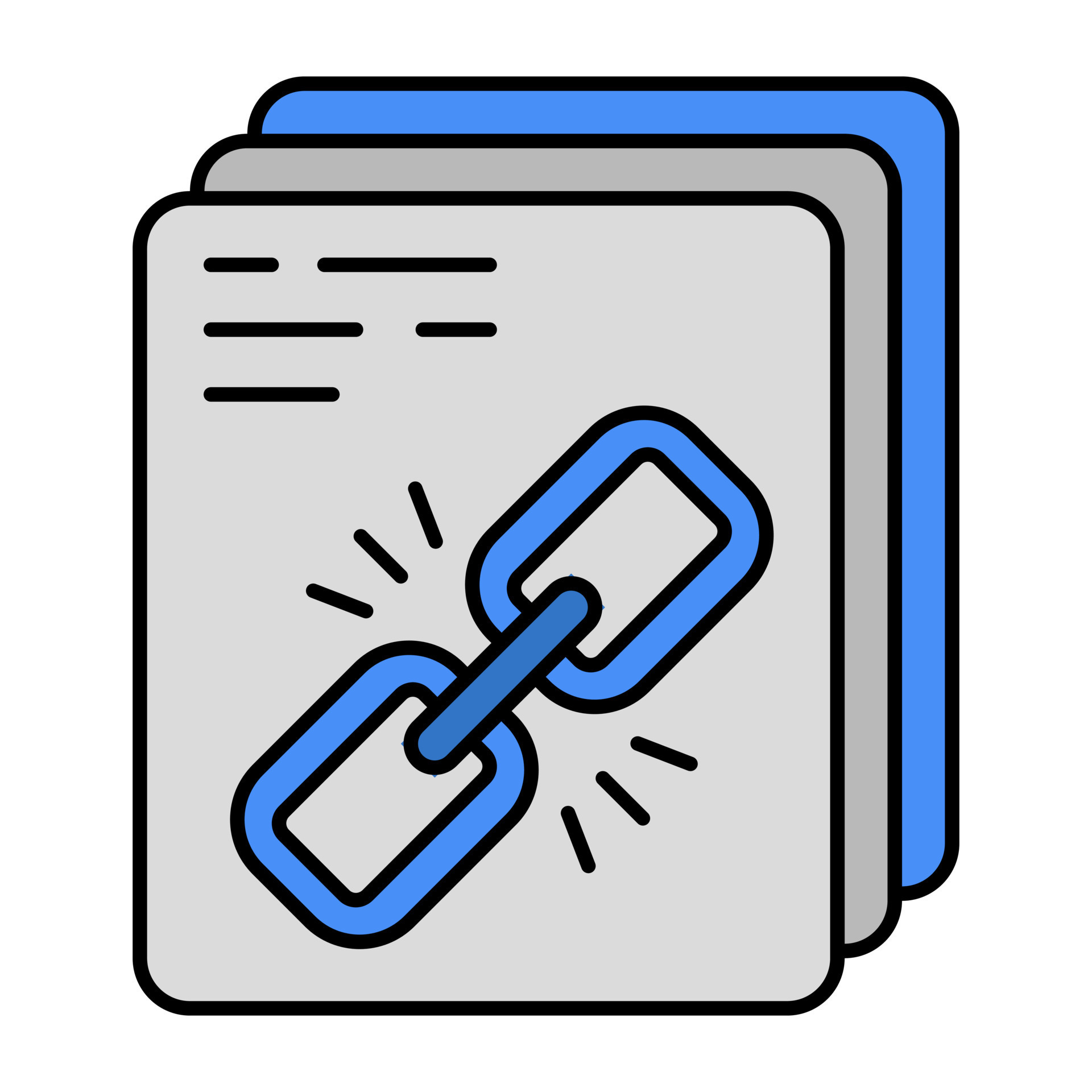An icon design of linked document 24168408 Vector Art at Vecteezy