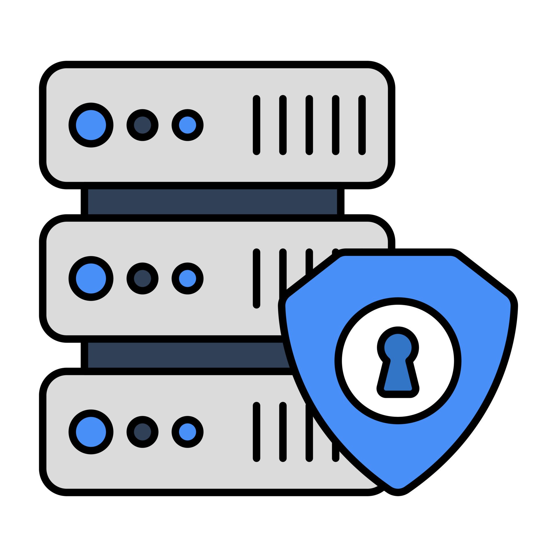 Colored Design Icon Of Server Security 24168423 Vector Art At Vecteezy