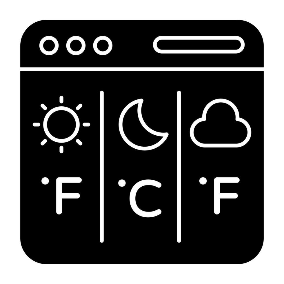 Online weather forecast icon in flat design available for insane ...