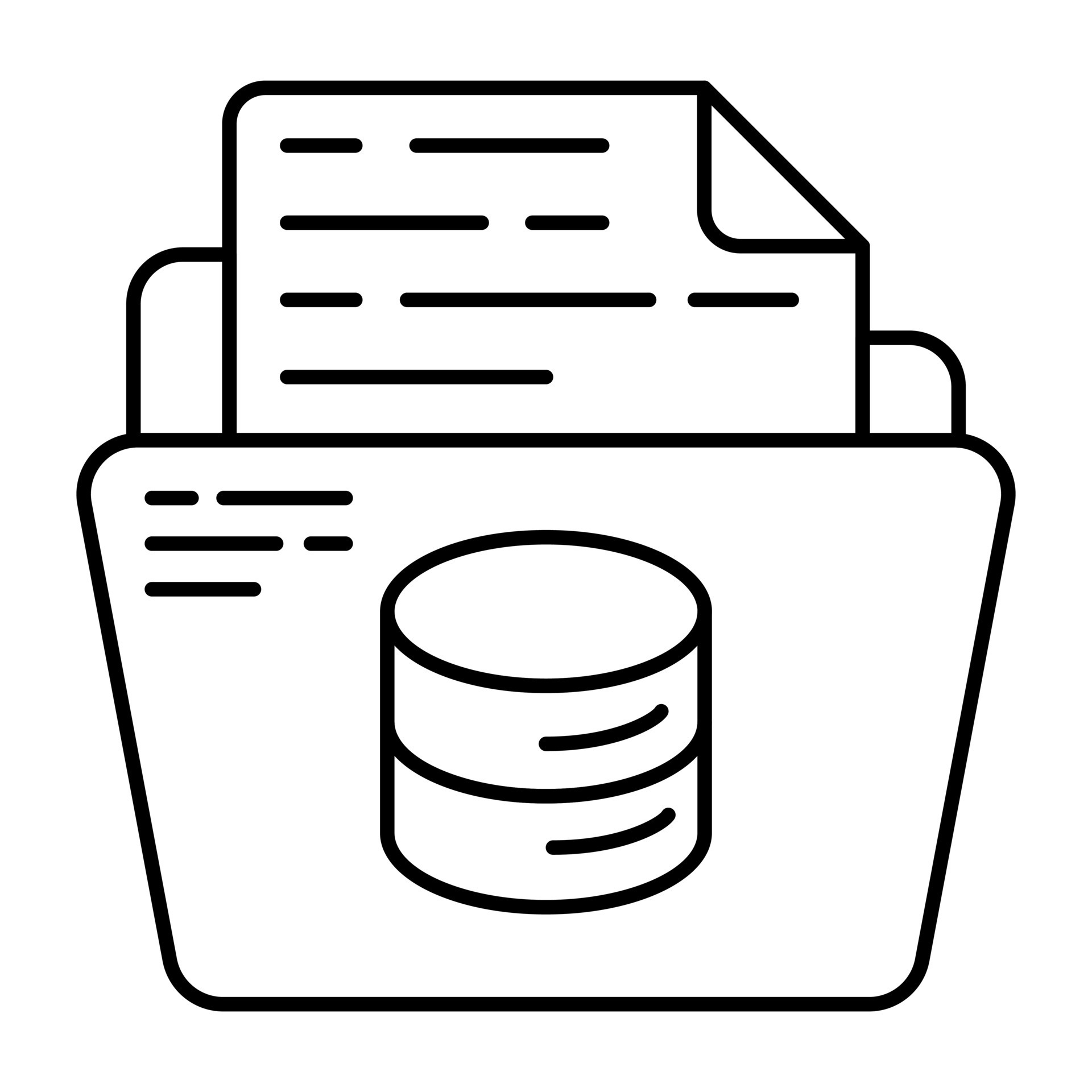 Vector design of database folder, linear icon 24169280 Vector Art at ...