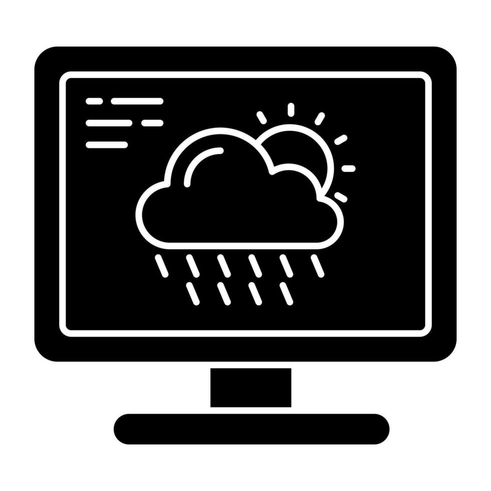 Online weather forecast icon in flat design available for insane ...