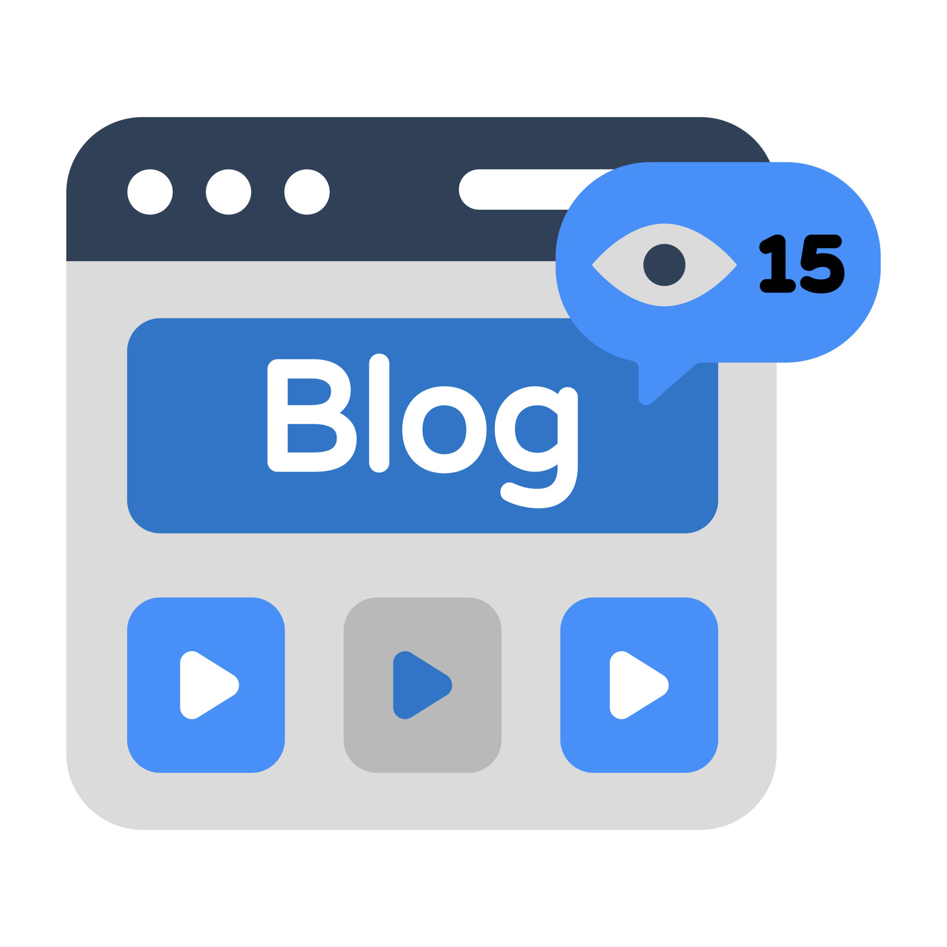 An icon design of web blog 24169919 Vector Art at Vecteezy