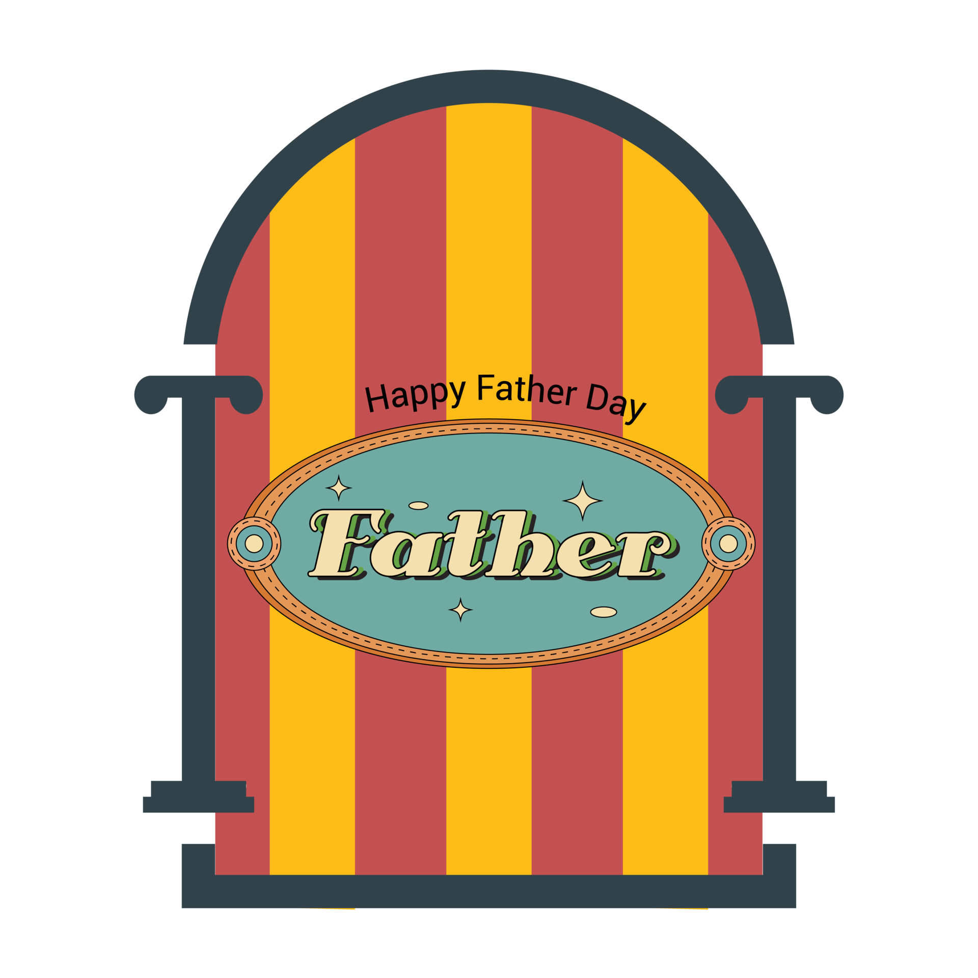 Happy father's day with pillar frames 24170320 PNG Happy father's day with pillar frames 24170320 PNG