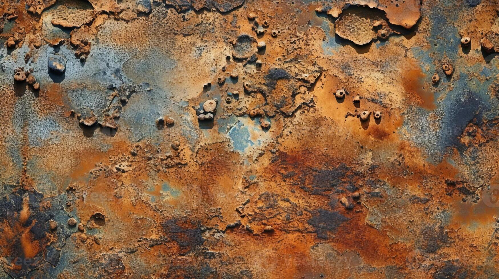 A heavily corroded metal surface full of perforations and rust spots. 24173210 Stock Photo at ...