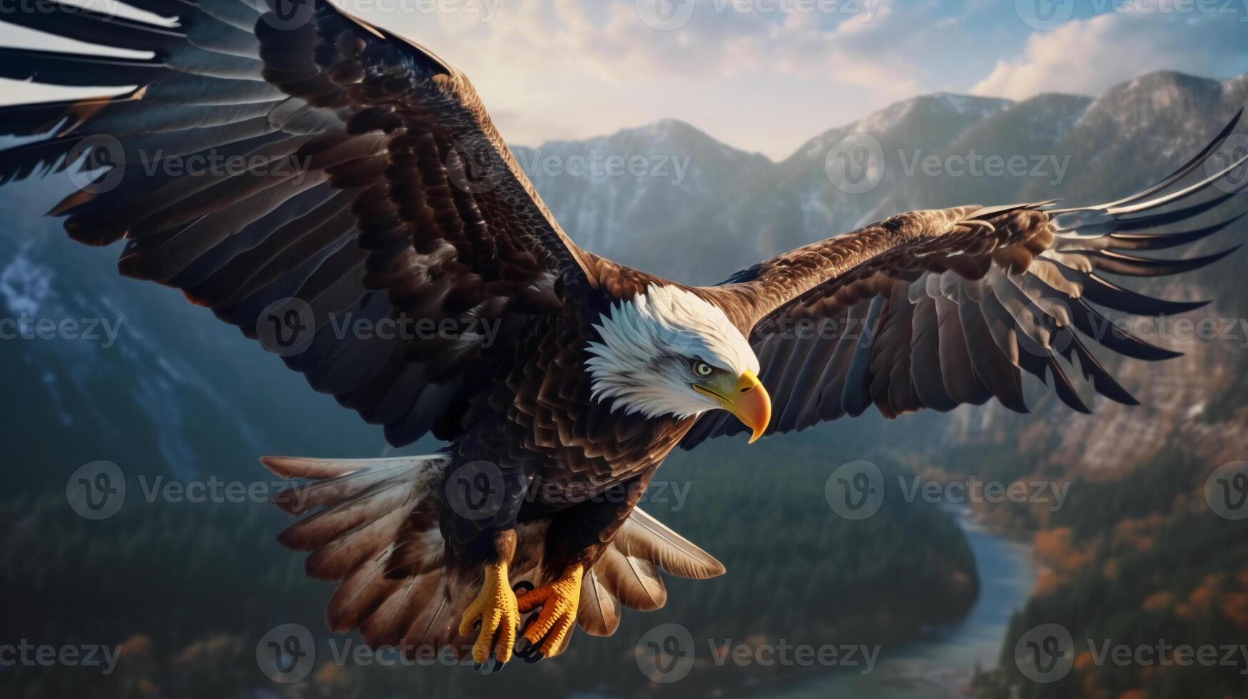 Photorealistic image of a majestic eagle soaring in the sky. 24174606 ... Photorealistic image of a majestic eagle soaring in the sky. 24174606 ...
