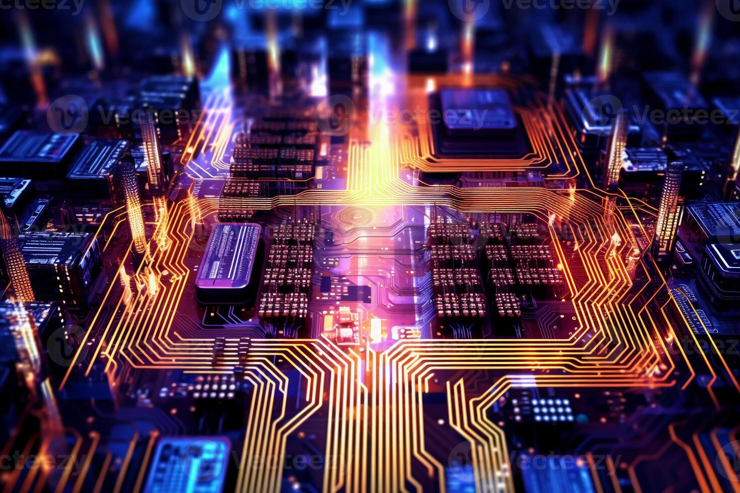 Digital technology circuit board as a futuristic and innovative ... Digital technology circuit board as a futuristic and innovative ...