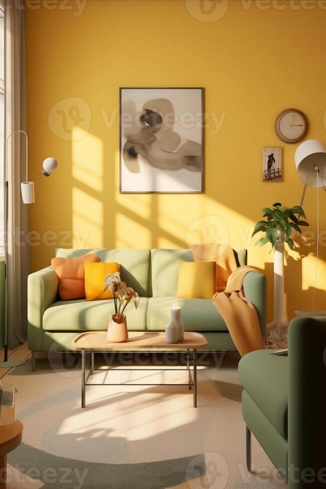 photo of Minimalist modern livingroom. AI generative 24175091 Stock ...