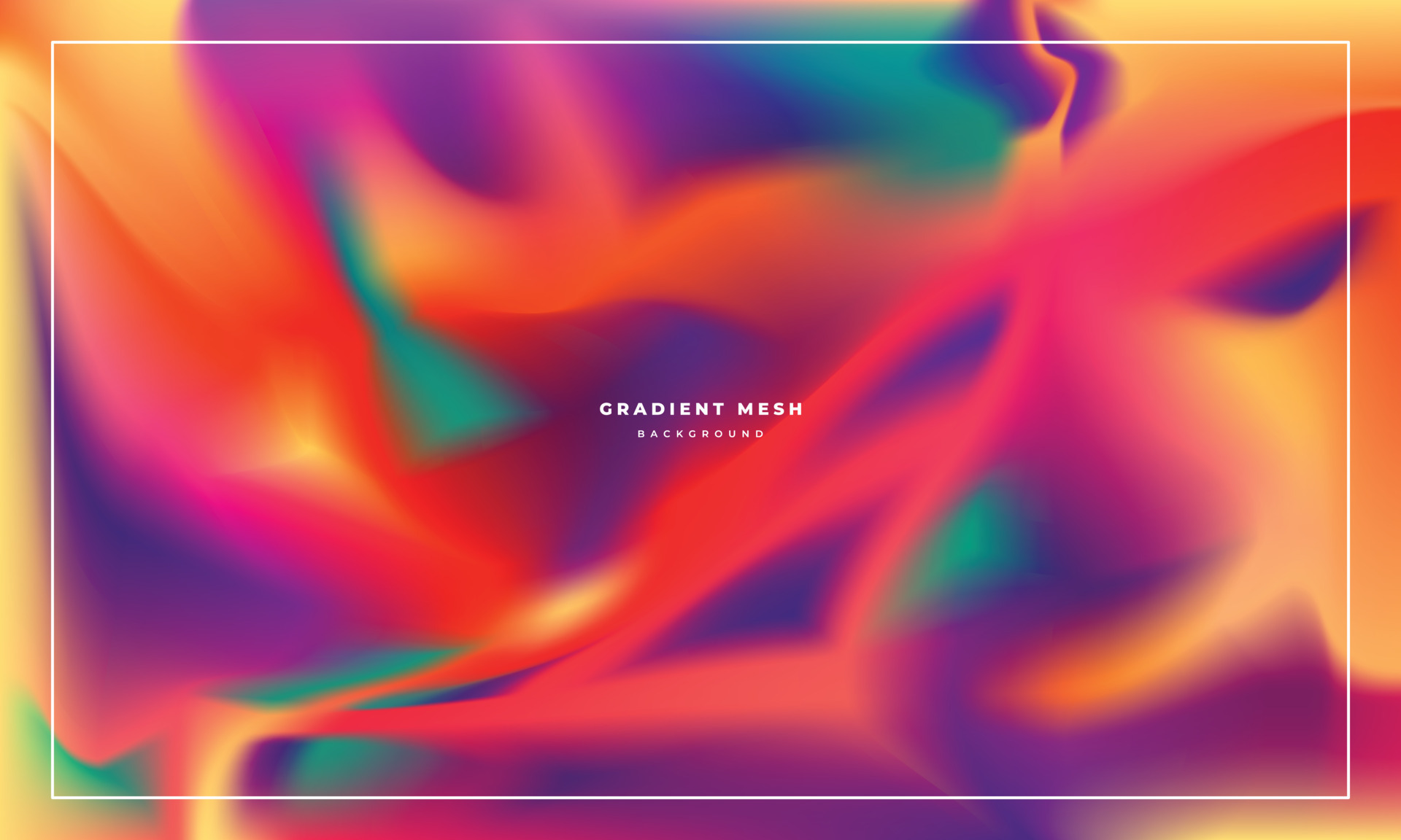 Colorful Fluid Gradient Mesh Background Template Copy Space Dynamic Colour Flow Backdrop Design