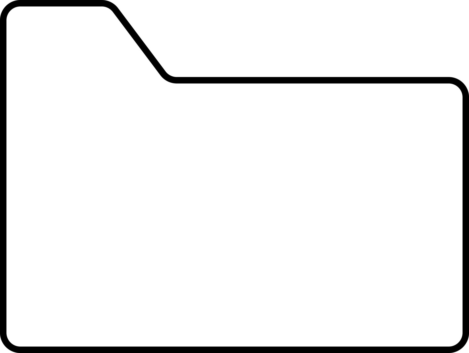 Black Outline File Folder Icon Or Symbol 24180459 Vector Art At Vecteezy