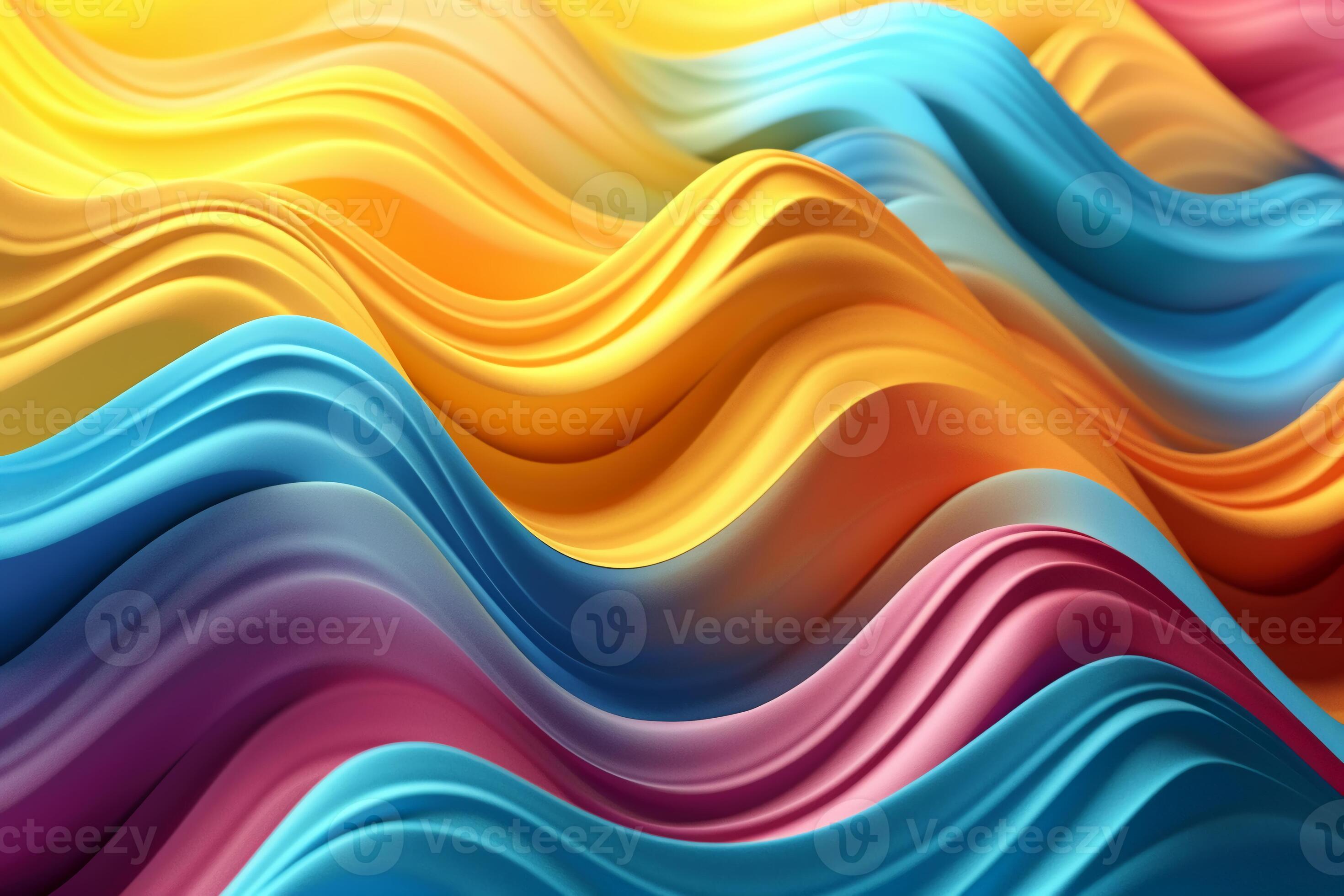 Colorful abstract wavy style background wallpaper. 24180767 Stock Photo ...