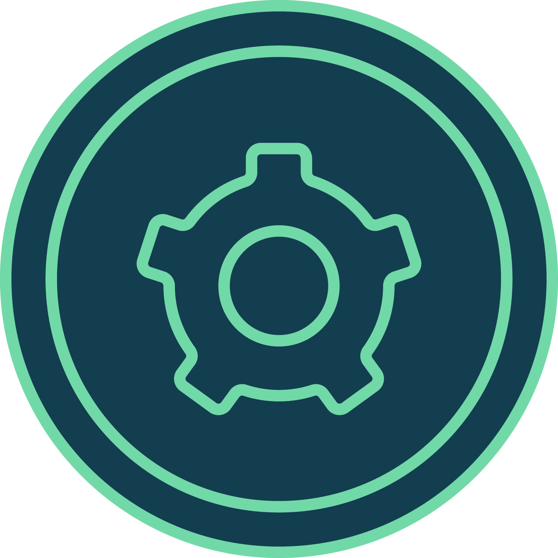 Setting Button Icon In Teal Color. 24181139 Vector Art at Vecteezy