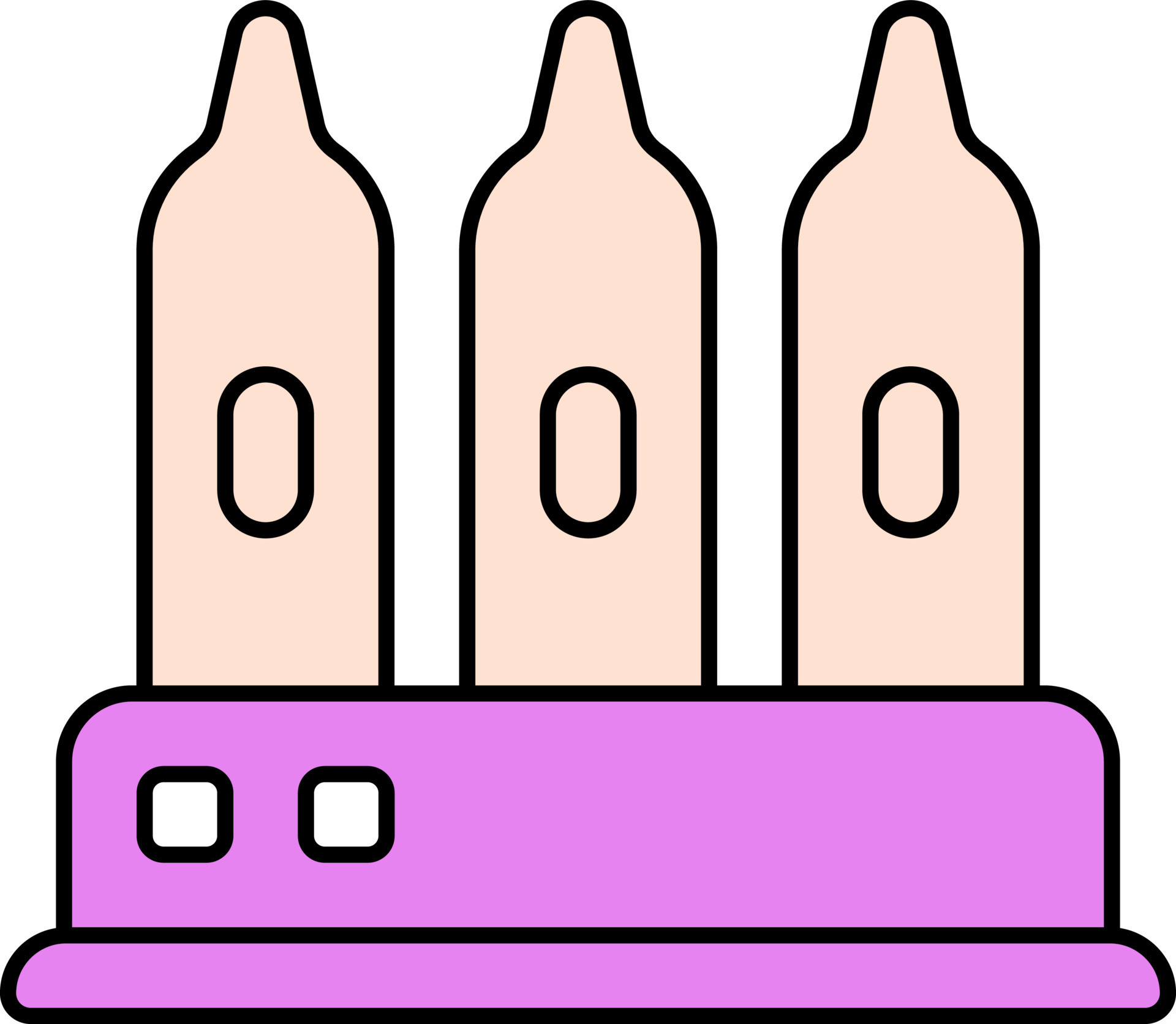 Flat Nixie Tube Icon In Peach And Pink Color 24181359 Vector Art At Vecteezy