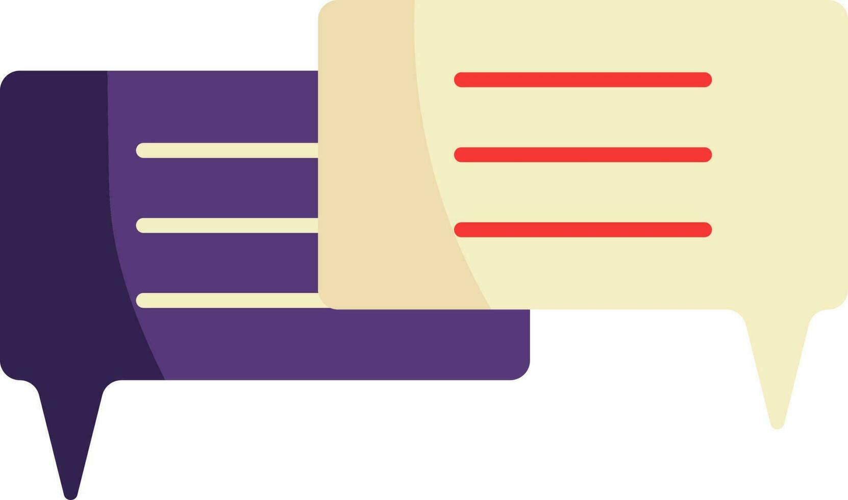 Yellow And Purple Message Bubble Flat Icon. 24181493 Vector Art at Vecteezy