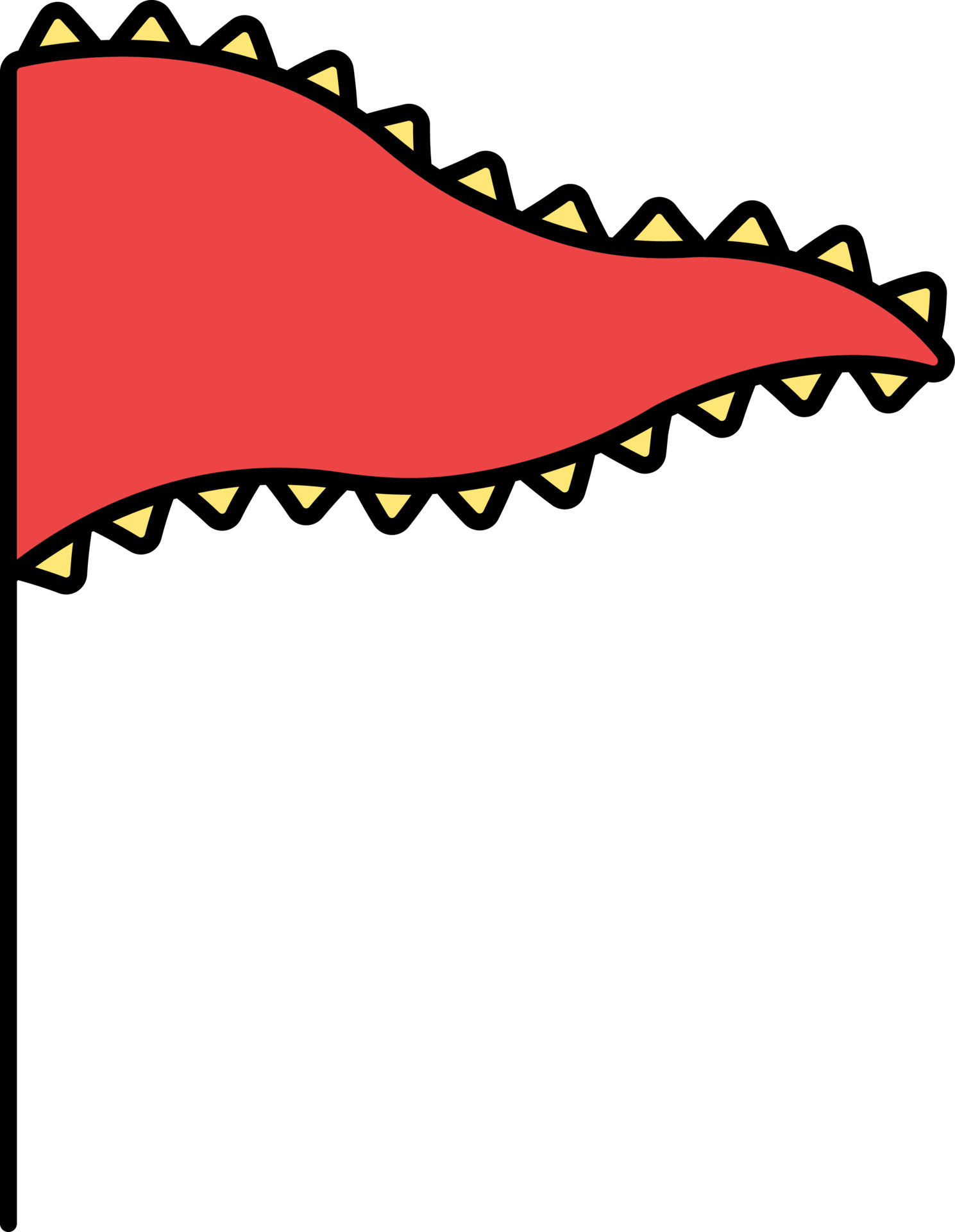 Red Triangle Flag Icon