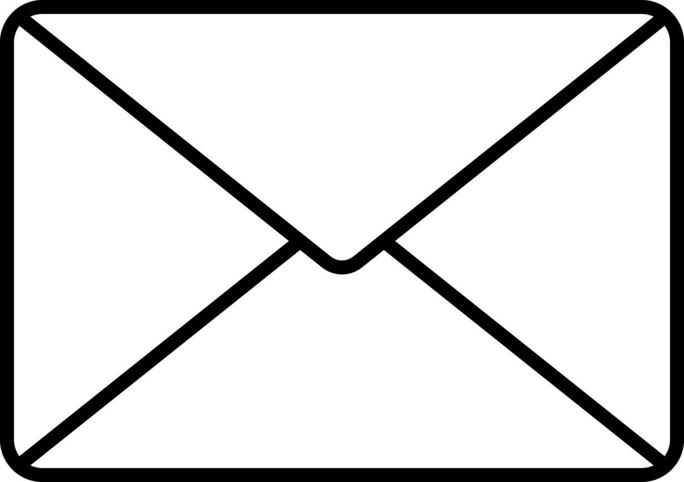 Envelope Icon In Black Linear Art. 24182486 Vector Art at Vecteezy