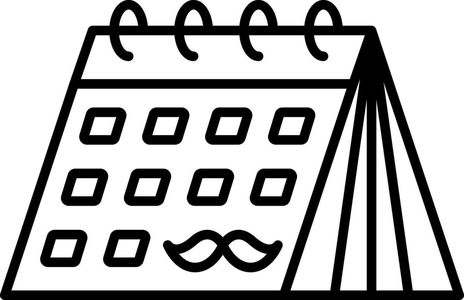 Isolated Mustache Symbol Table Calendar Icon In Black Outline 24182929 isolated-mustache-symbol-table-calendar-icon-in-black-outline-24182929